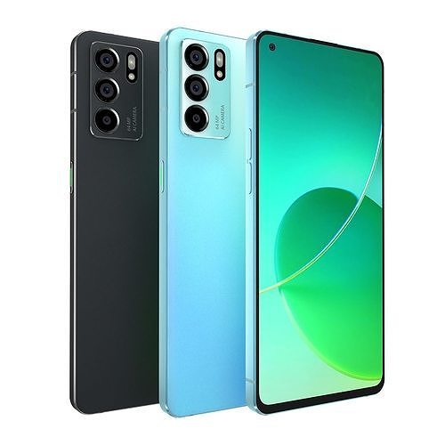 Oppo Reno6 5G Black and Blue Colors 3D model | CGTrader