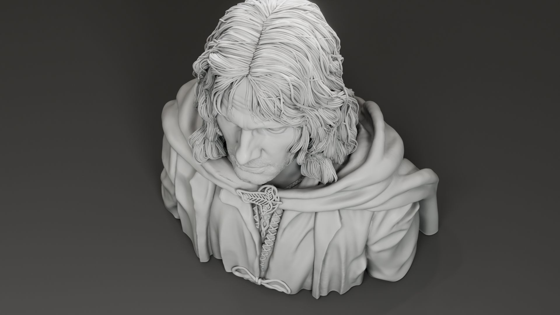 Viggo Mortensen - Aragorn - The Lord of the Rings 3D model 3D printable ...