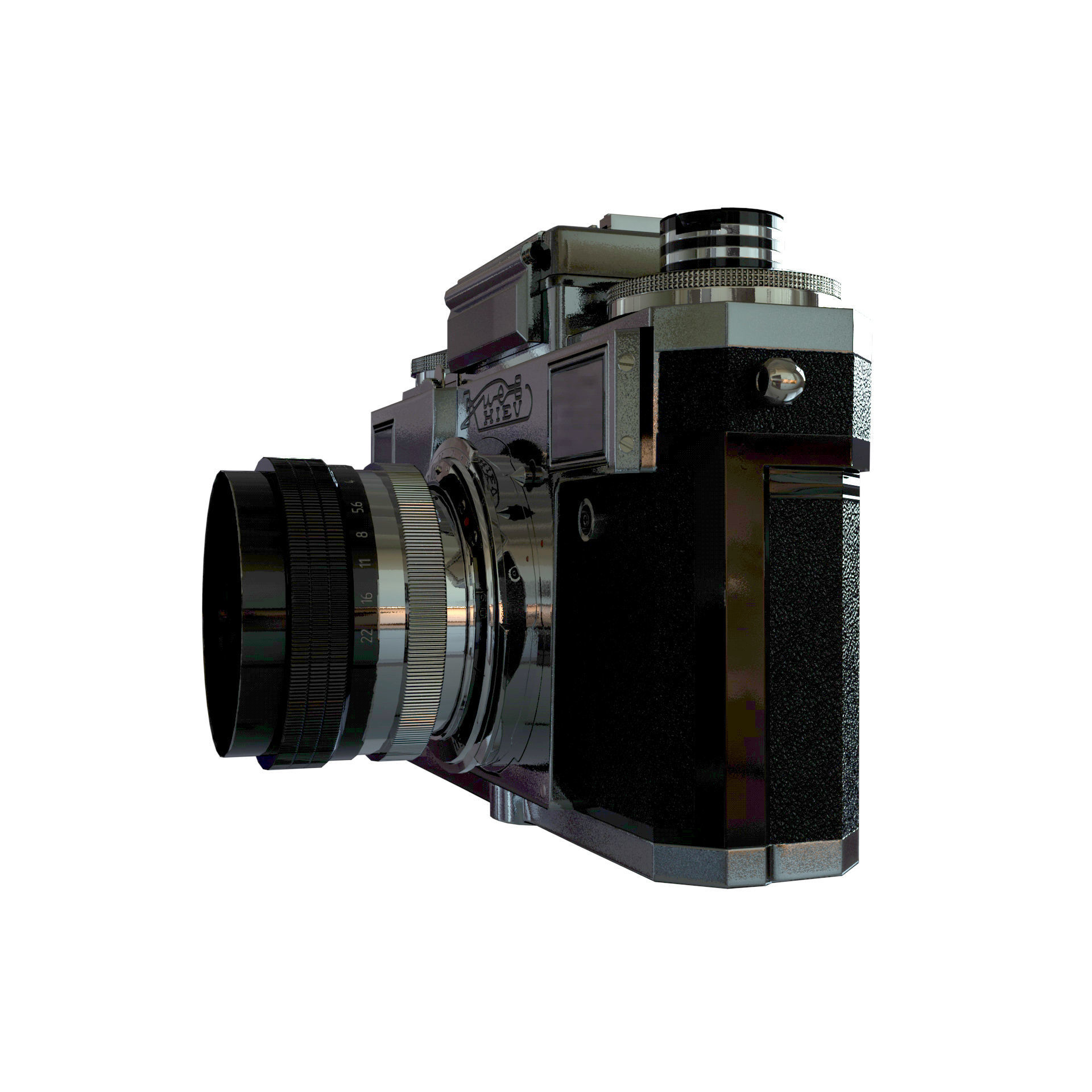 3D model Kiev Camera 4M 1977-1987 Low Poly VR / AR / low-poly | CGTrader
