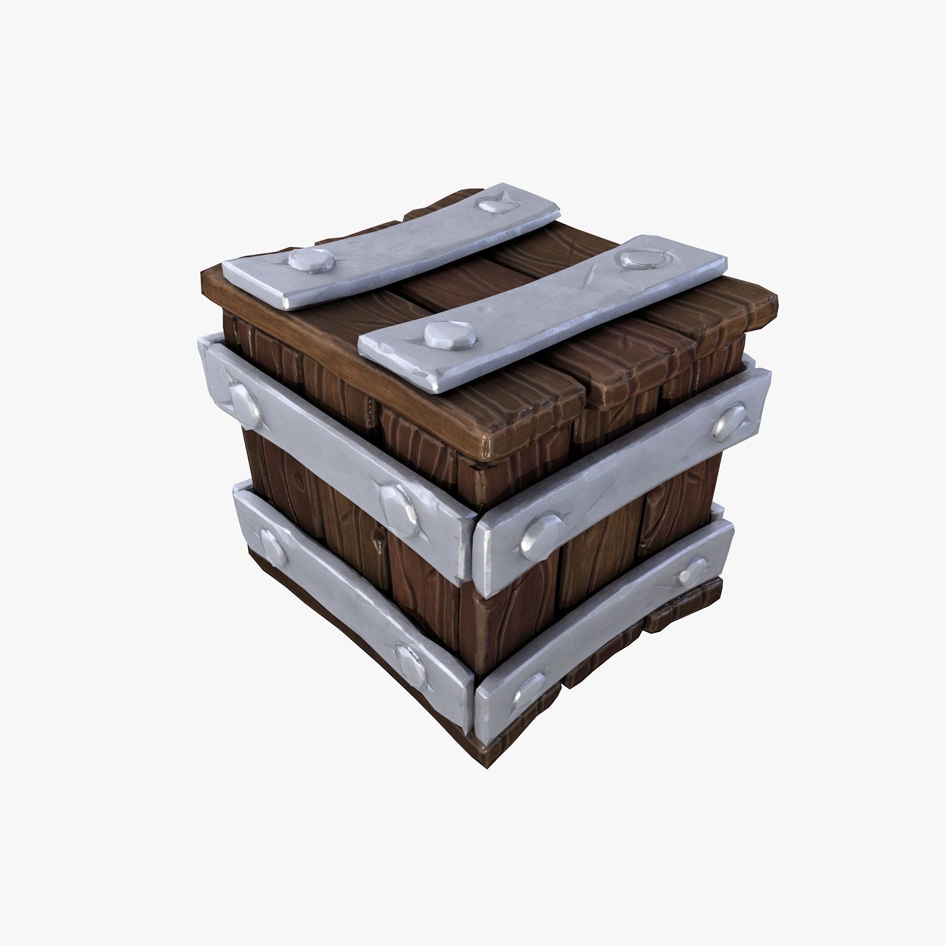 3D model Fantasy Wooden Crate Box Game Asset VR / AR / low-poly | CGTrader