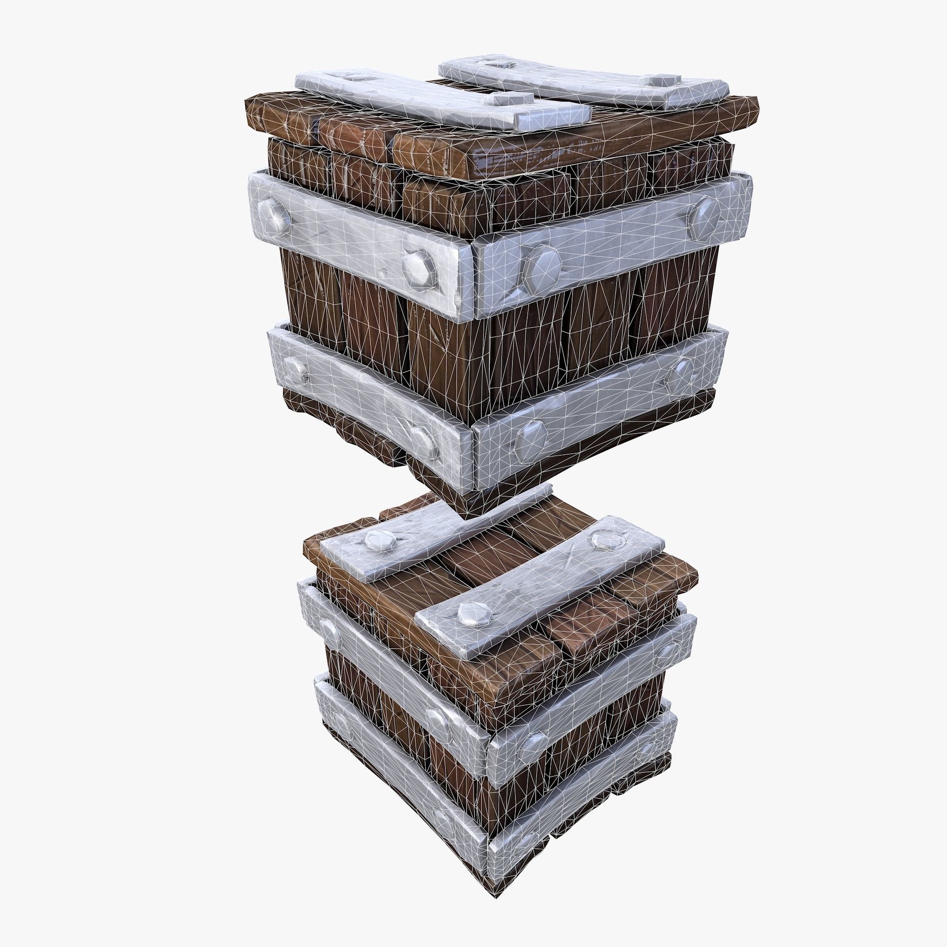 3D model Fantasy Wooden Crate Box Game Asset VR / AR / low-poly | CGTrader