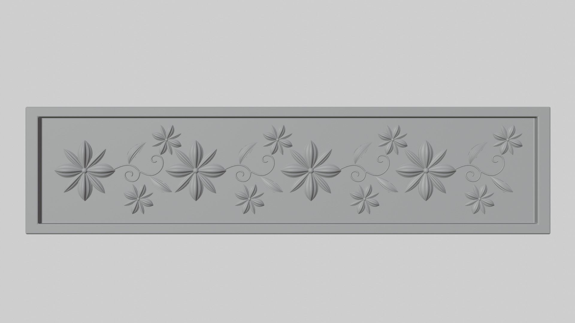 Floral bas-relief free 3D model | CGTrader