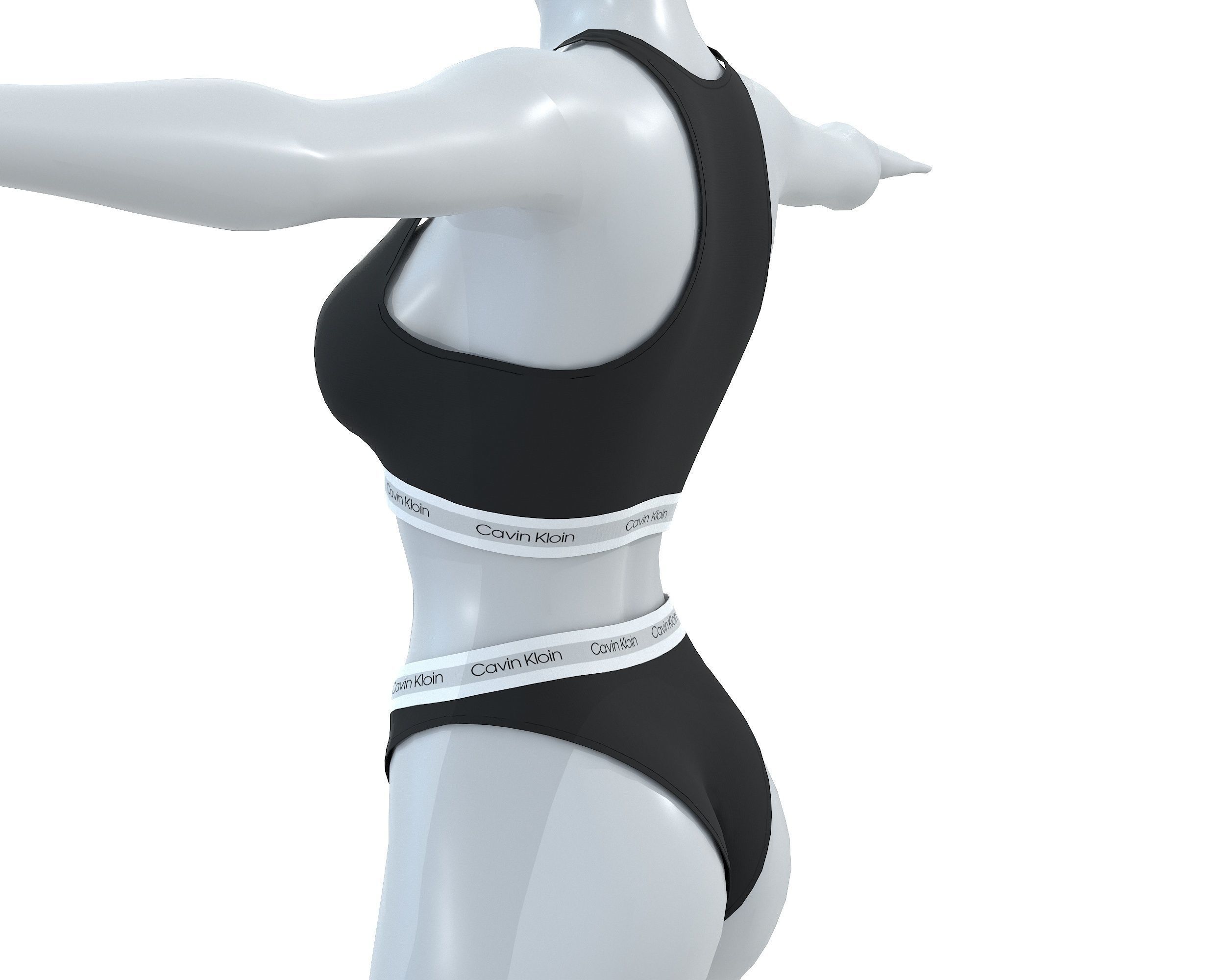 3D model CK Sport Bra and Underwear Clothing VR / AR / low-poly | CGTrader