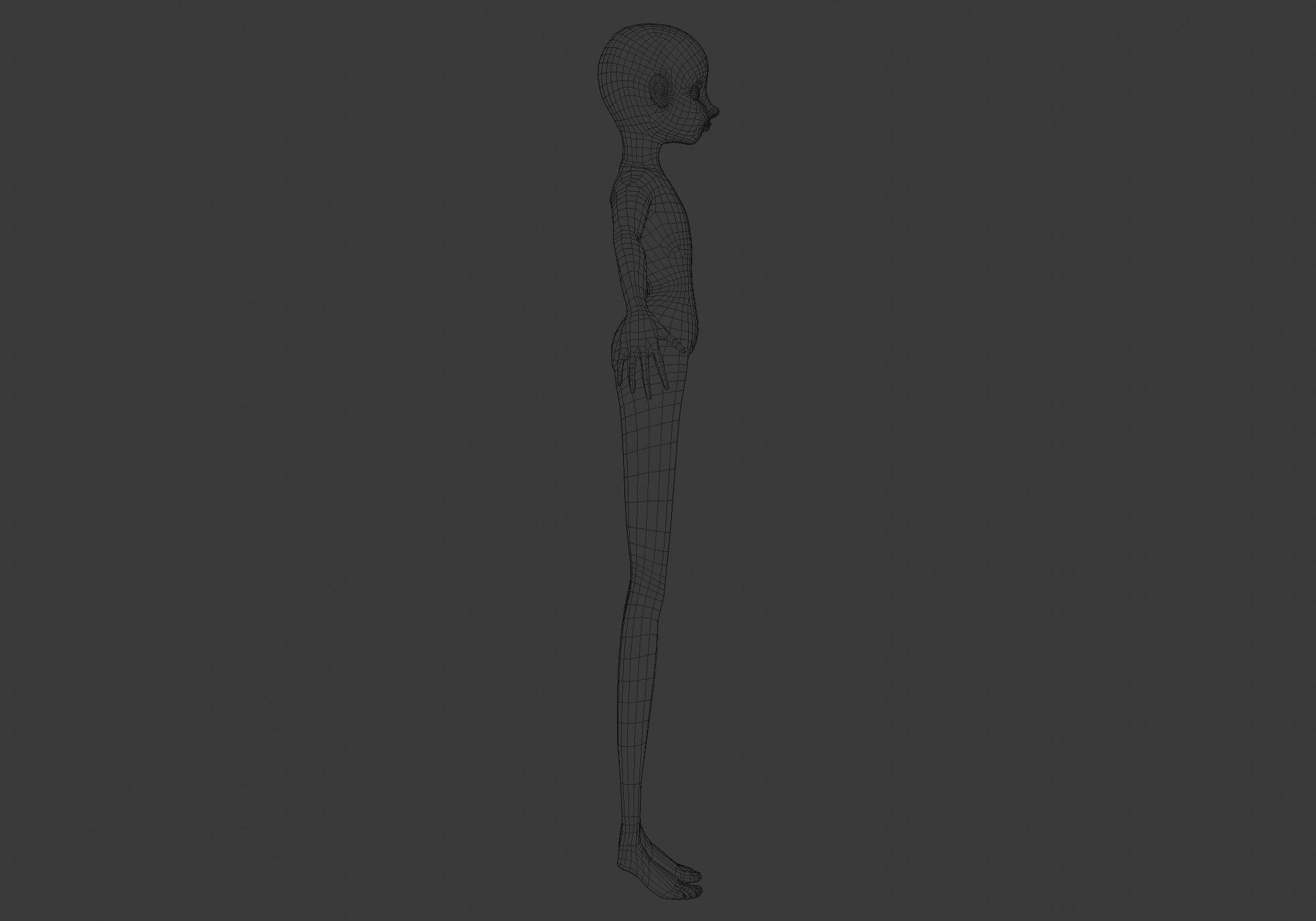 female cartoon body 3D model | CGTrader