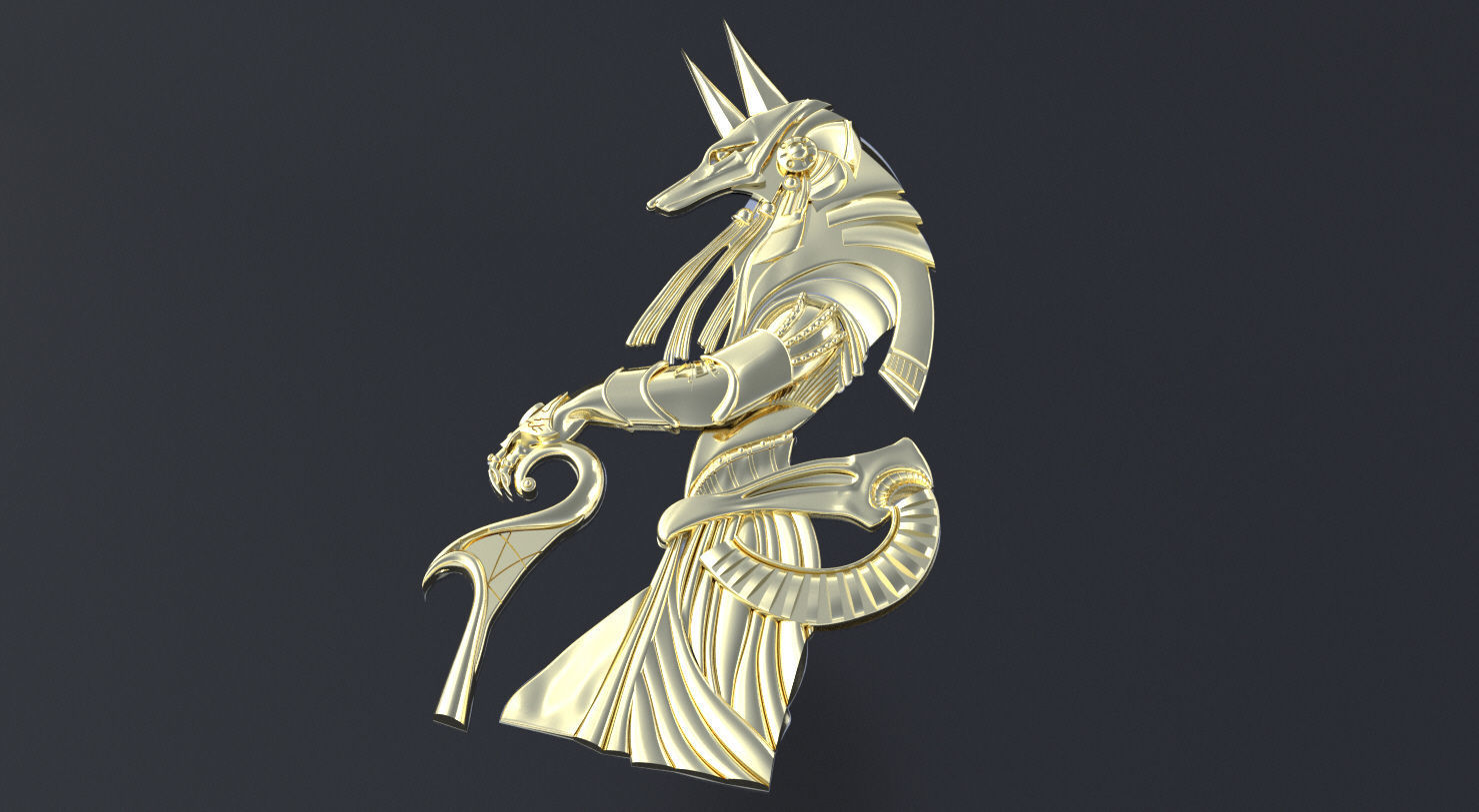 Egyptian-style pendants Anubis 3D print or CNC model 3D model 3D ...