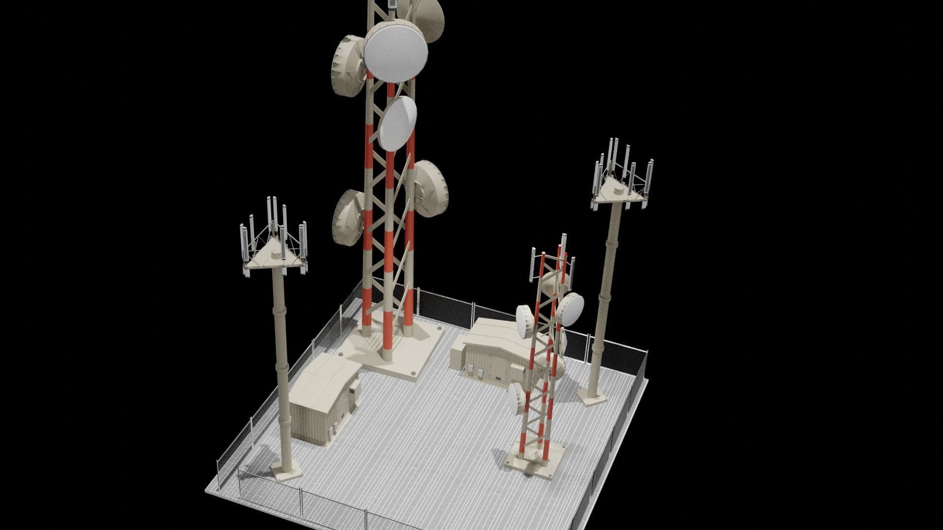 Cellular tower 3D model | CGTrader