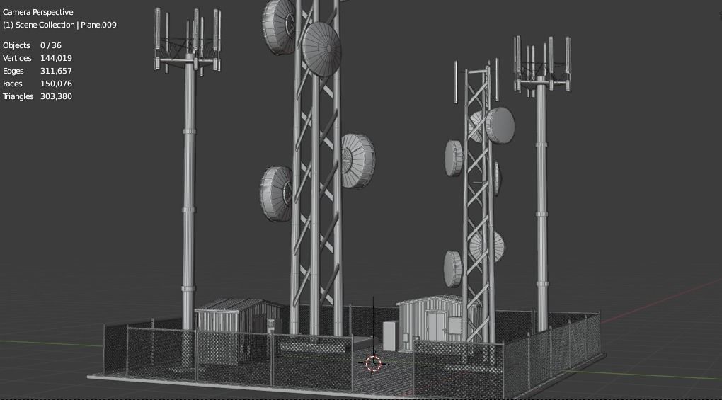 Cellular tower 3D model | CGTrader