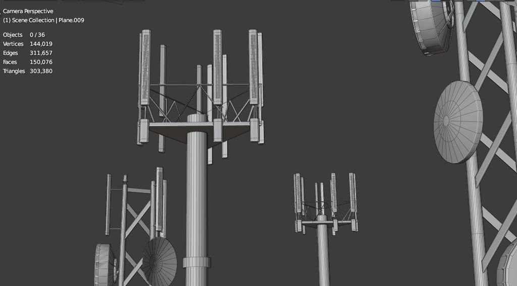 Cellular tower 3D model | CGTrader