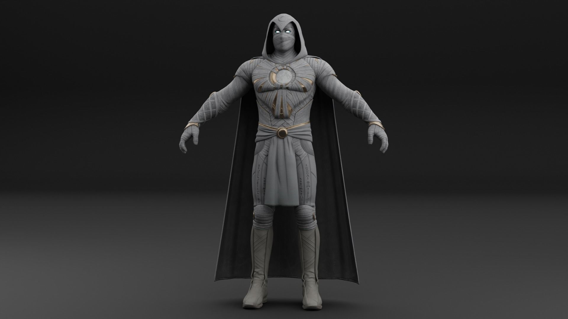 3D model Moon Knight 3D rigged model VR / AR / low-poly | CGTrader