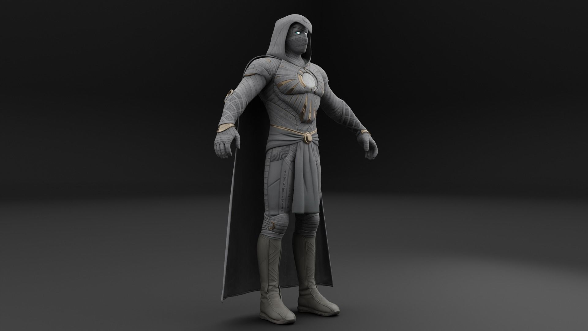 3D model Moon Knight 3D rigged model VR / AR / low-poly | CGTrader