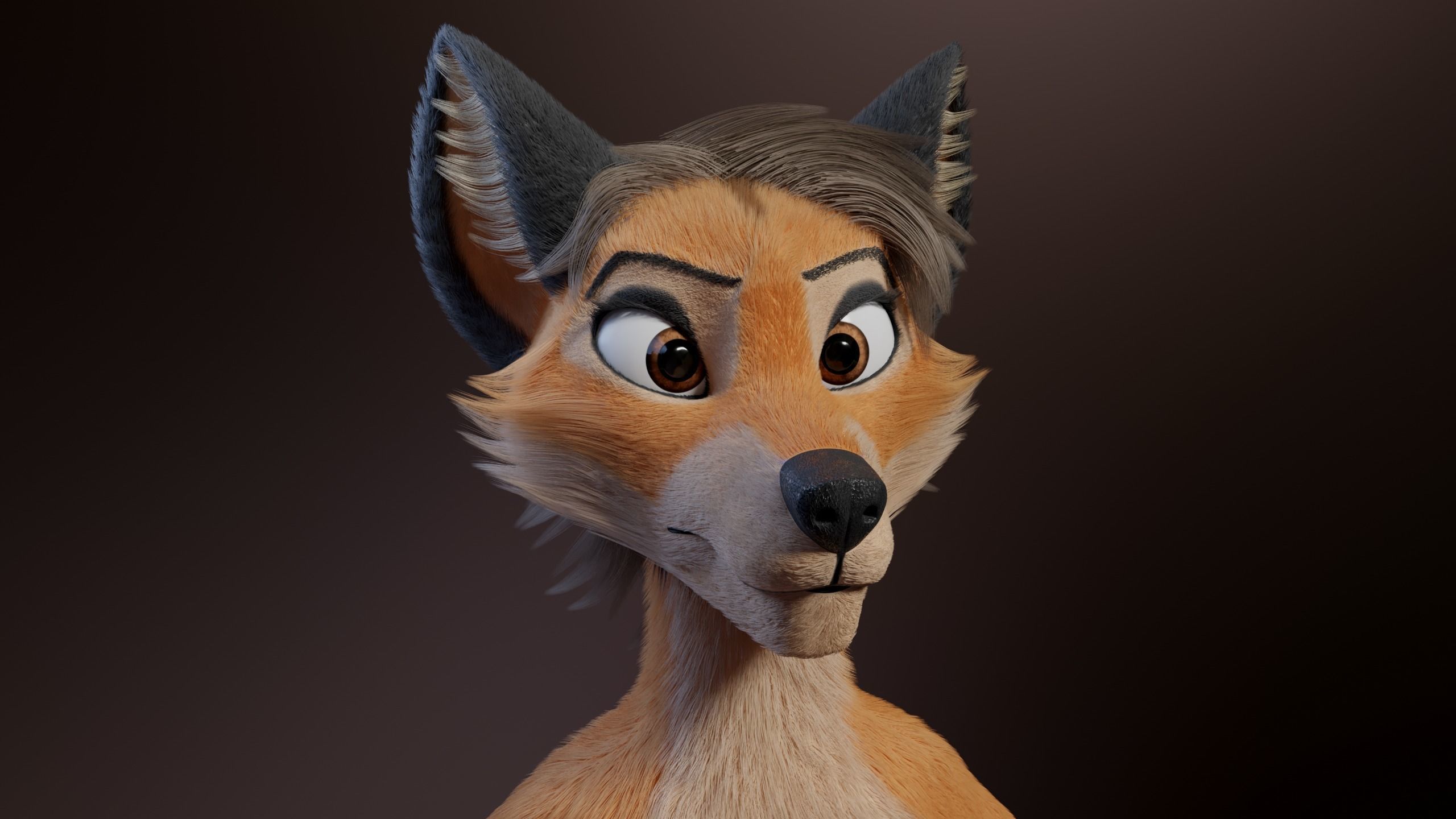 Dakota Anthro Fox 3D model rigged | CGTrader