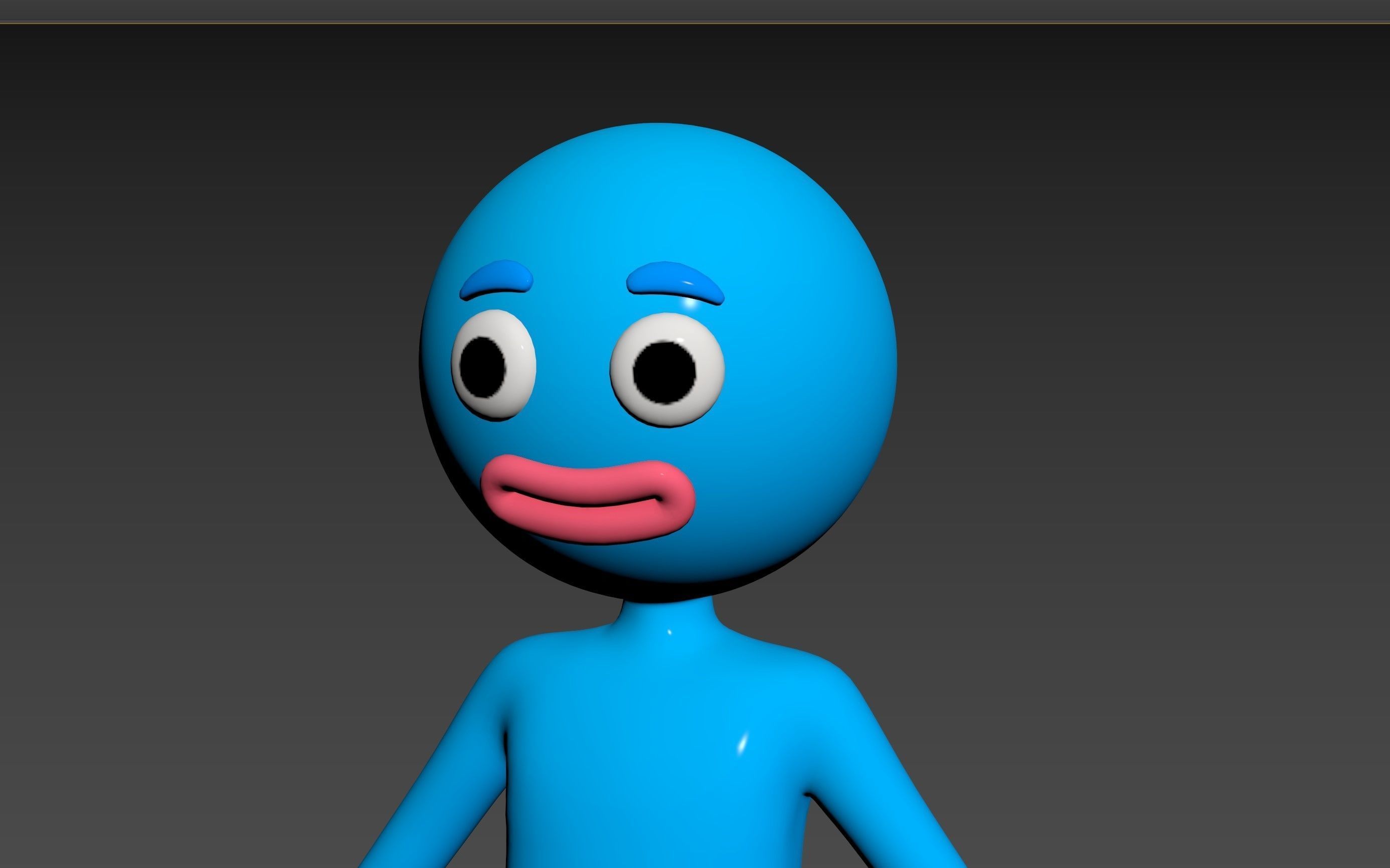 Character183 Rigged Blue Man 3D model rigged | CGTrader