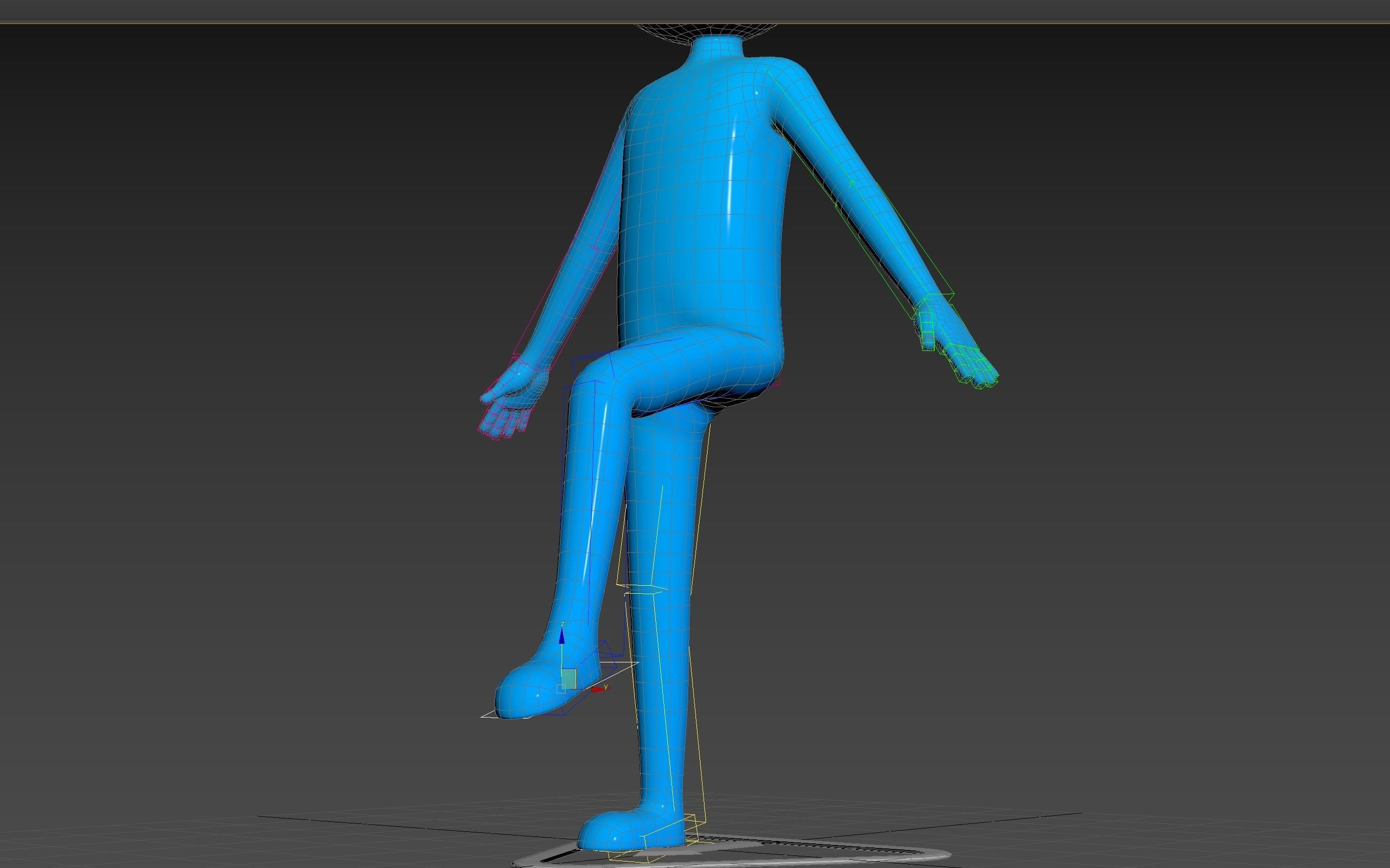 Character183 Rigged Blue Man 3D model rigged | CGTrader