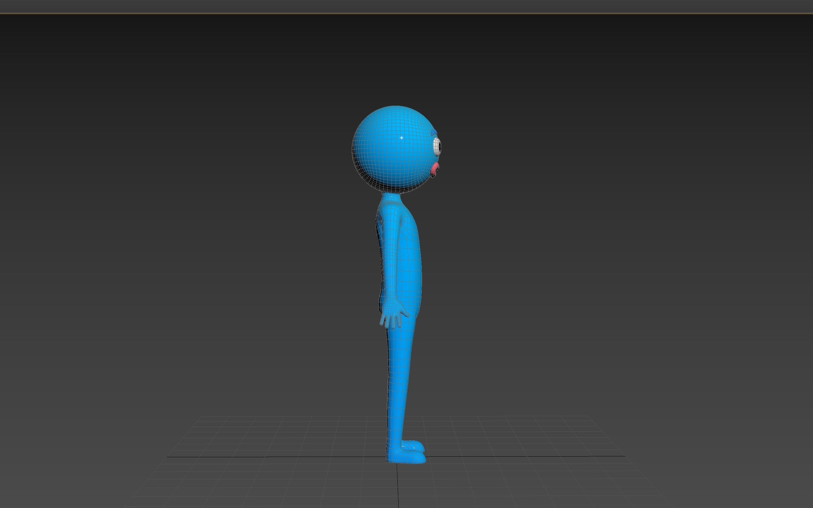 Character183 Rigged Blue Man 3D model rigged | CGTrader