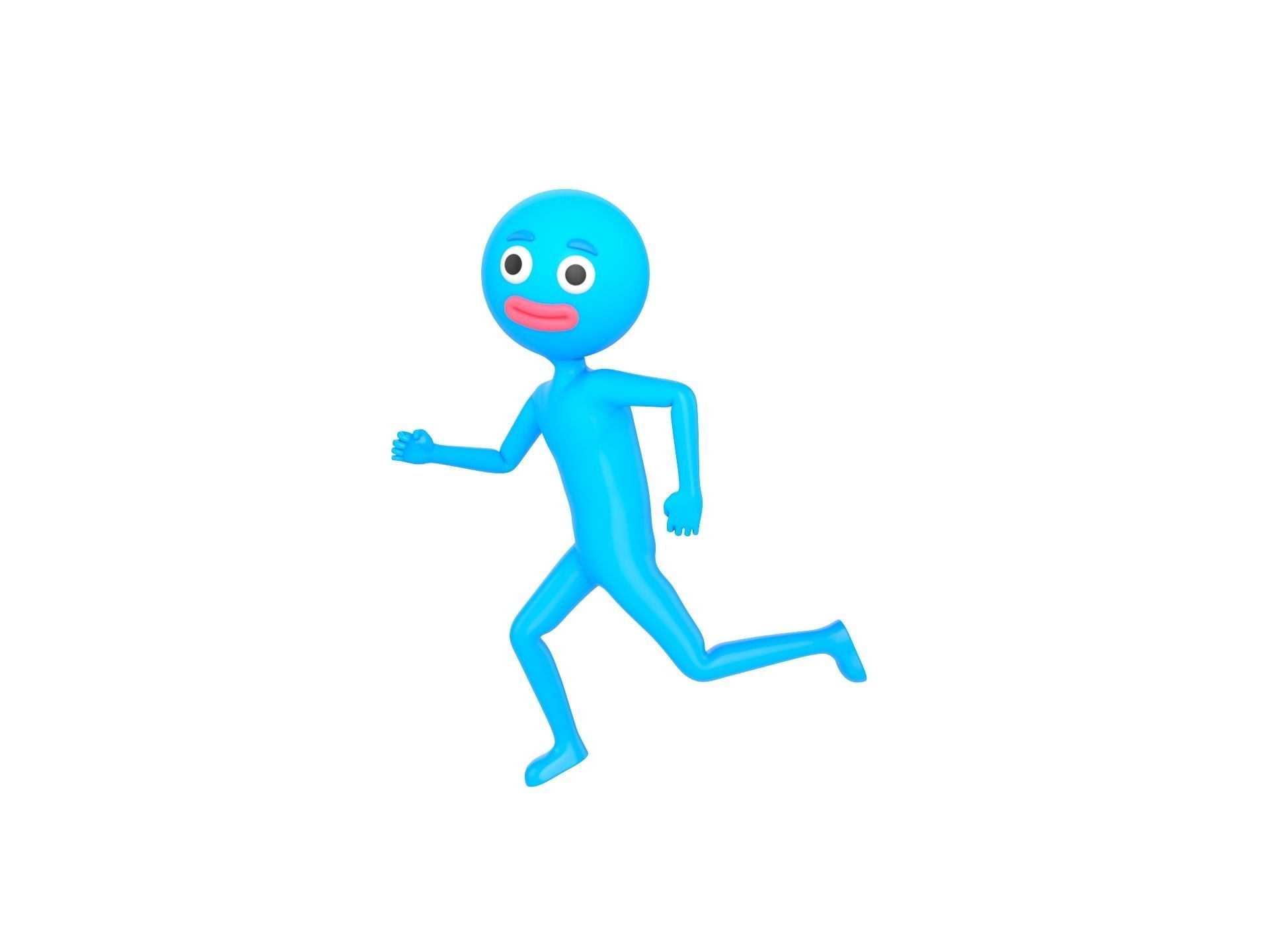 Character183 Rigged Blue Man 3D model rigged | CGTrader