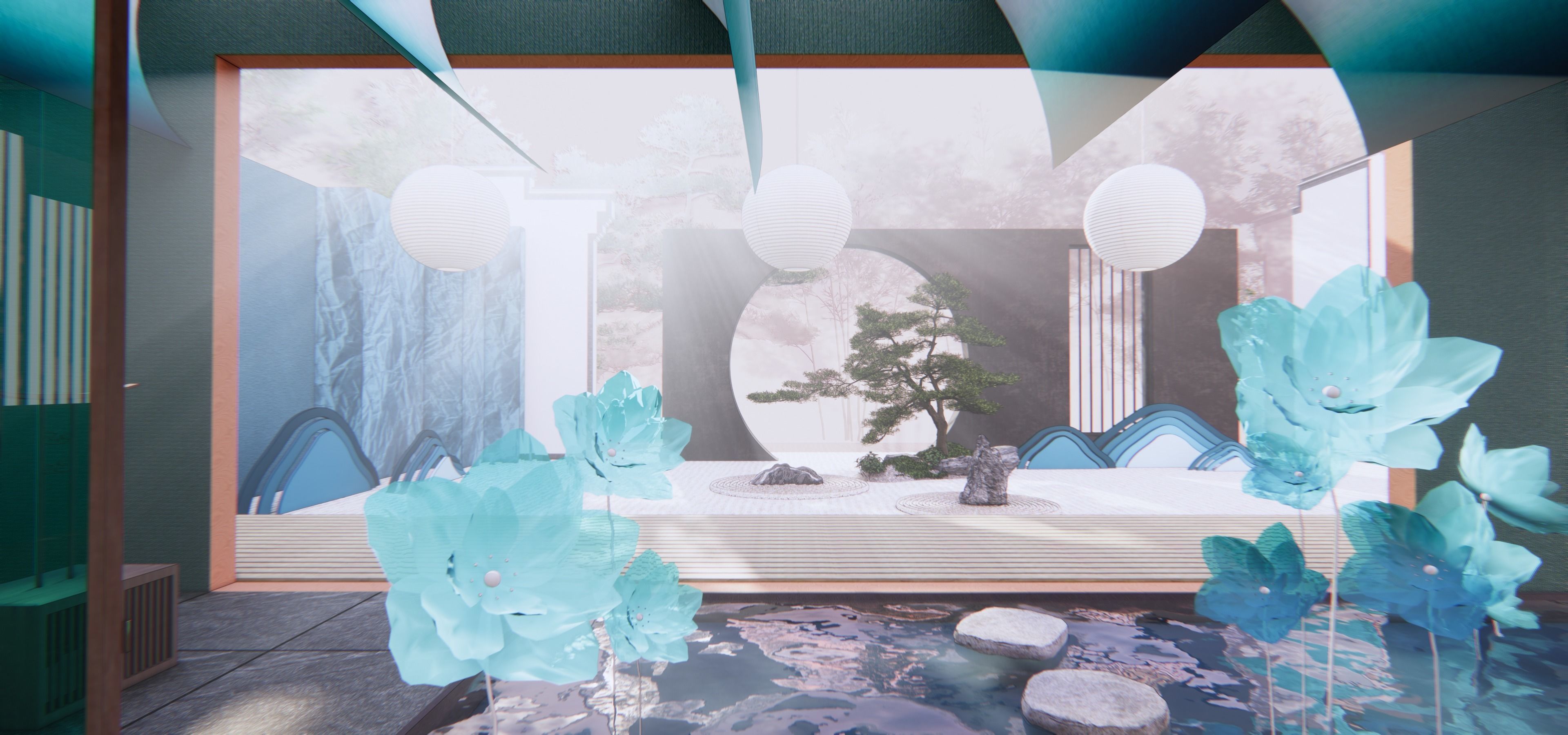 courtyard 3D model | CGTrader