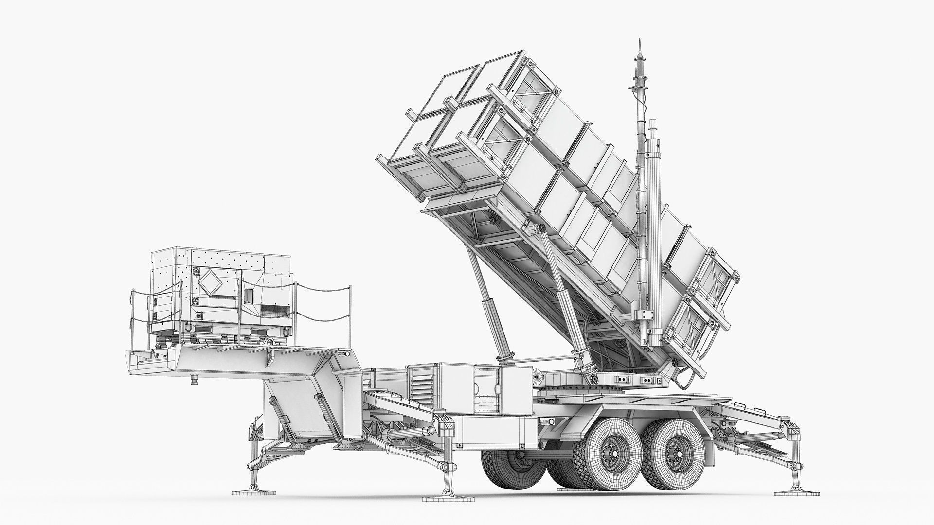 Anti-aircraft system MIM-104 Patriot 3D model | CGTrader