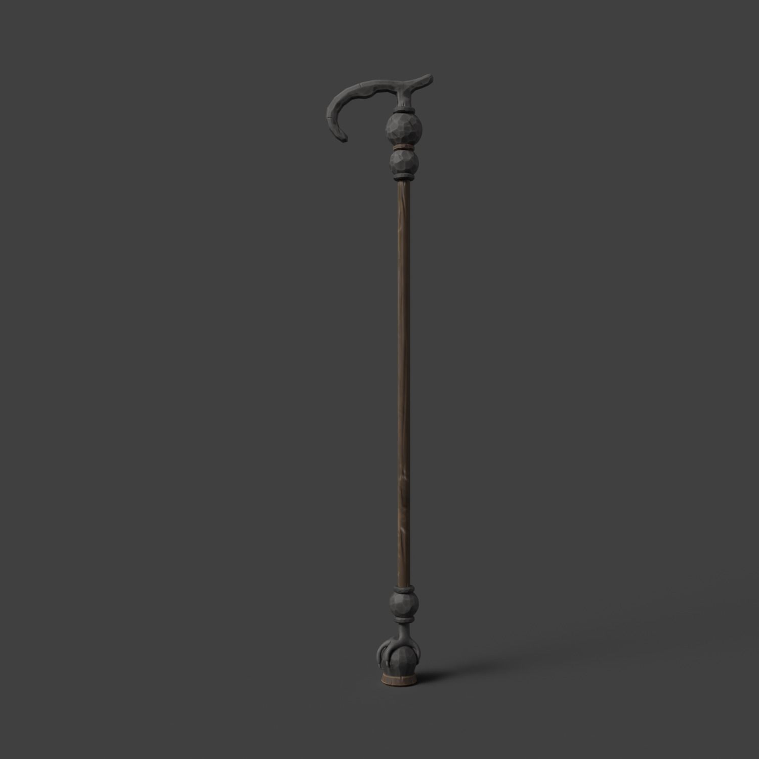 3D model Stylized Walking Cane VR / AR / low-poly | CGTrader