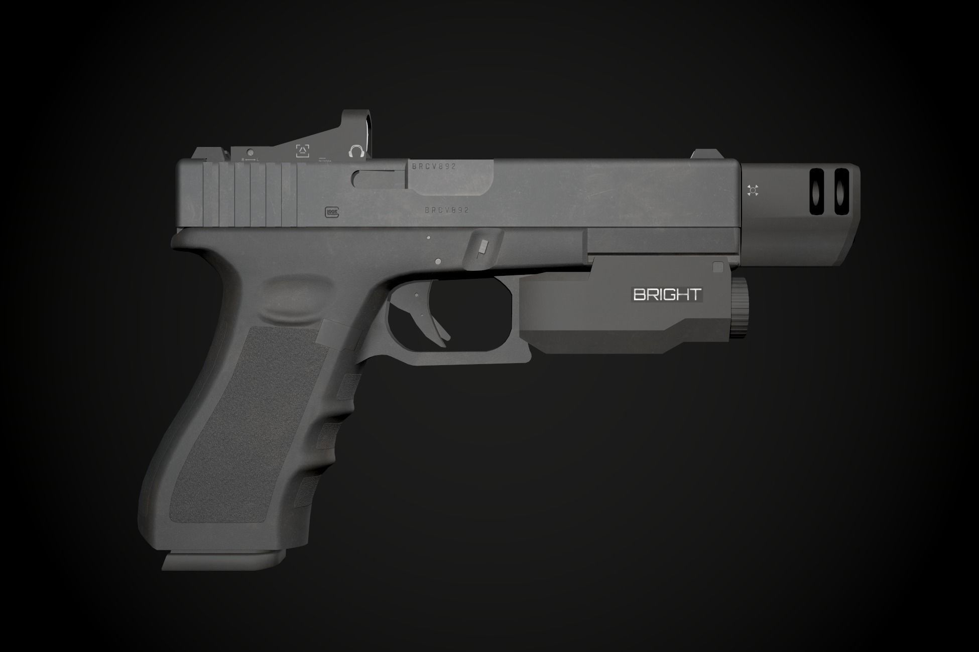3D model Glock 17 different colors and modifications VR / AR / low-poly ...