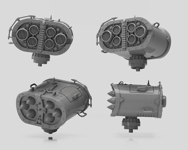 Rocket Pod Iron v1 3D model 3D printable | CGTrader