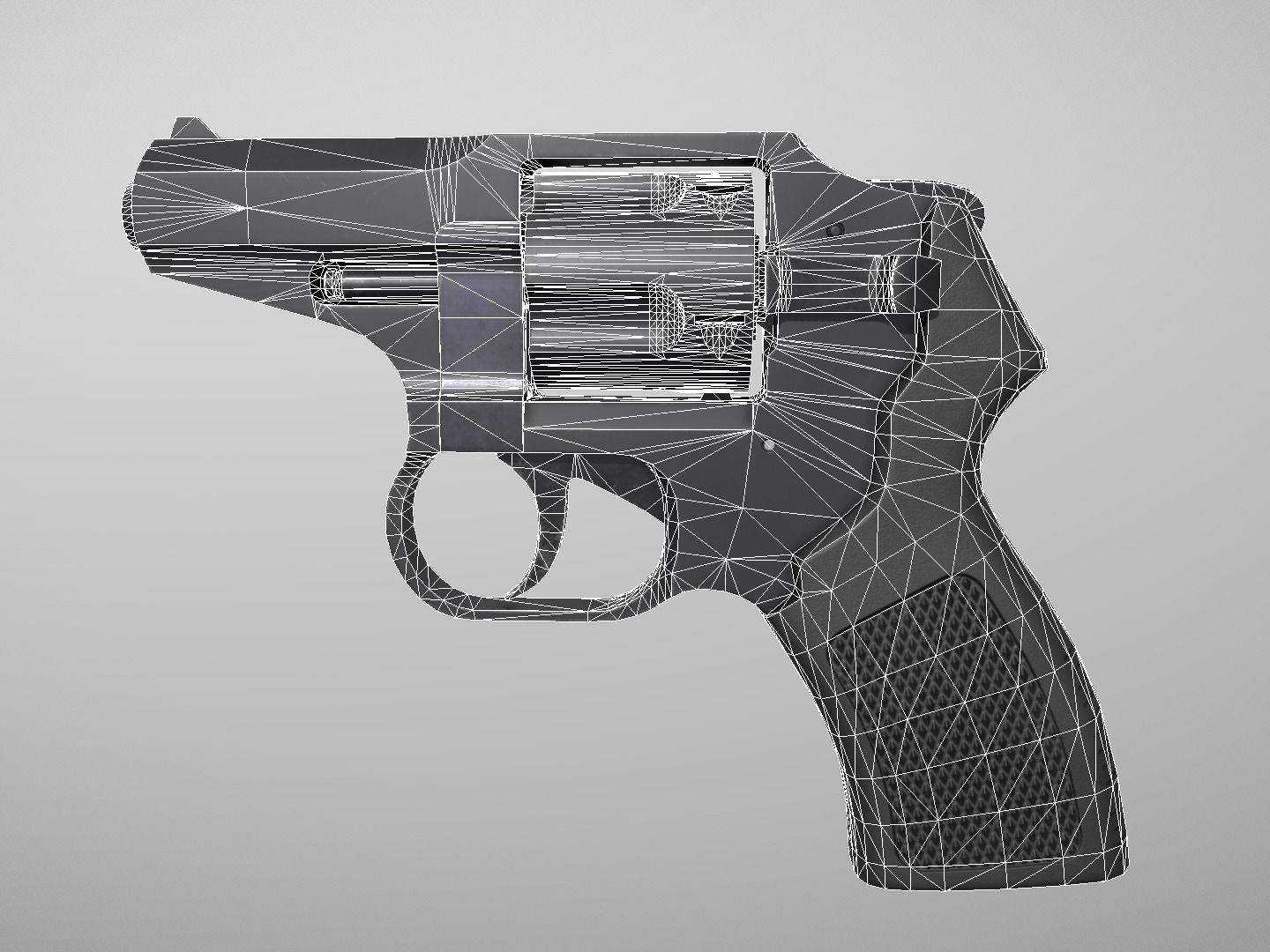 3D model R-92 P-92 Revolver 9x18 mm VR / AR / low-poly | CGTrader