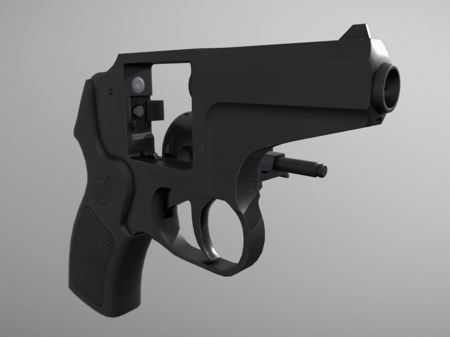 3D model R-92 P-92 Revolver 9x18 mm VR / AR / low-poly | CGTrader