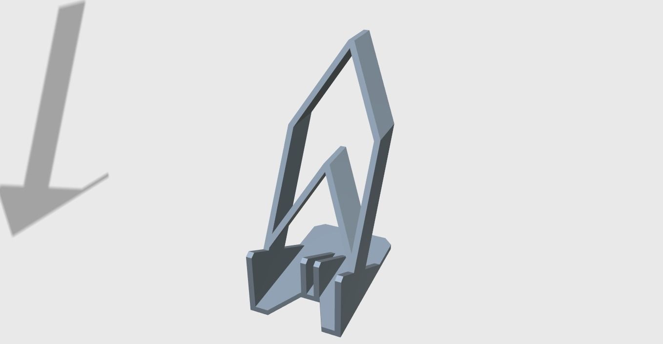 Phone holder with cable holder easy print 3D model 3D printable | CGTrader