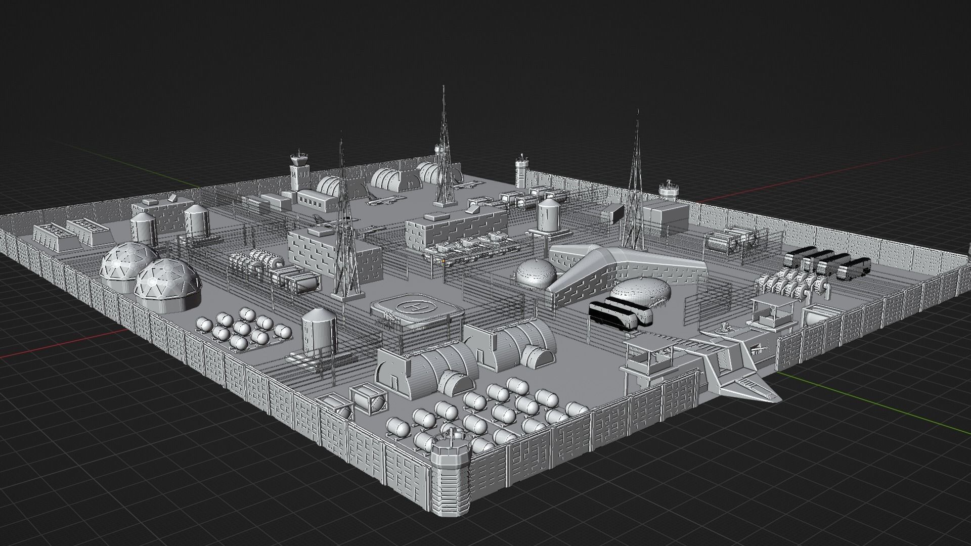 3D model Military Base VR / AR / low-poly | CGTrader