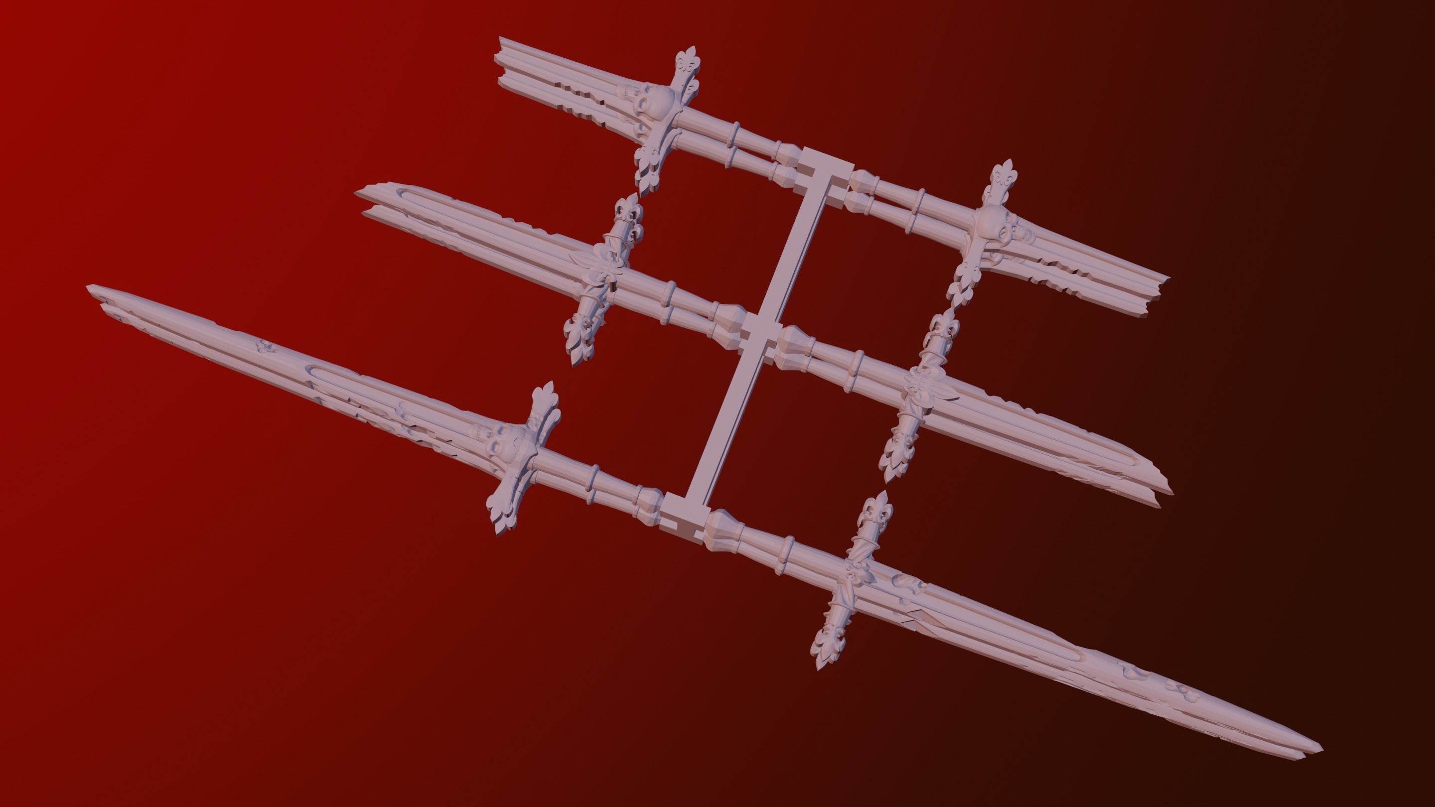 Derelict Ghoul Swords Untested 3D model 3D printable | CGTrader