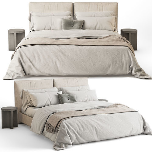 Meridiani Oliver Bed 01 3D model | CGTrader