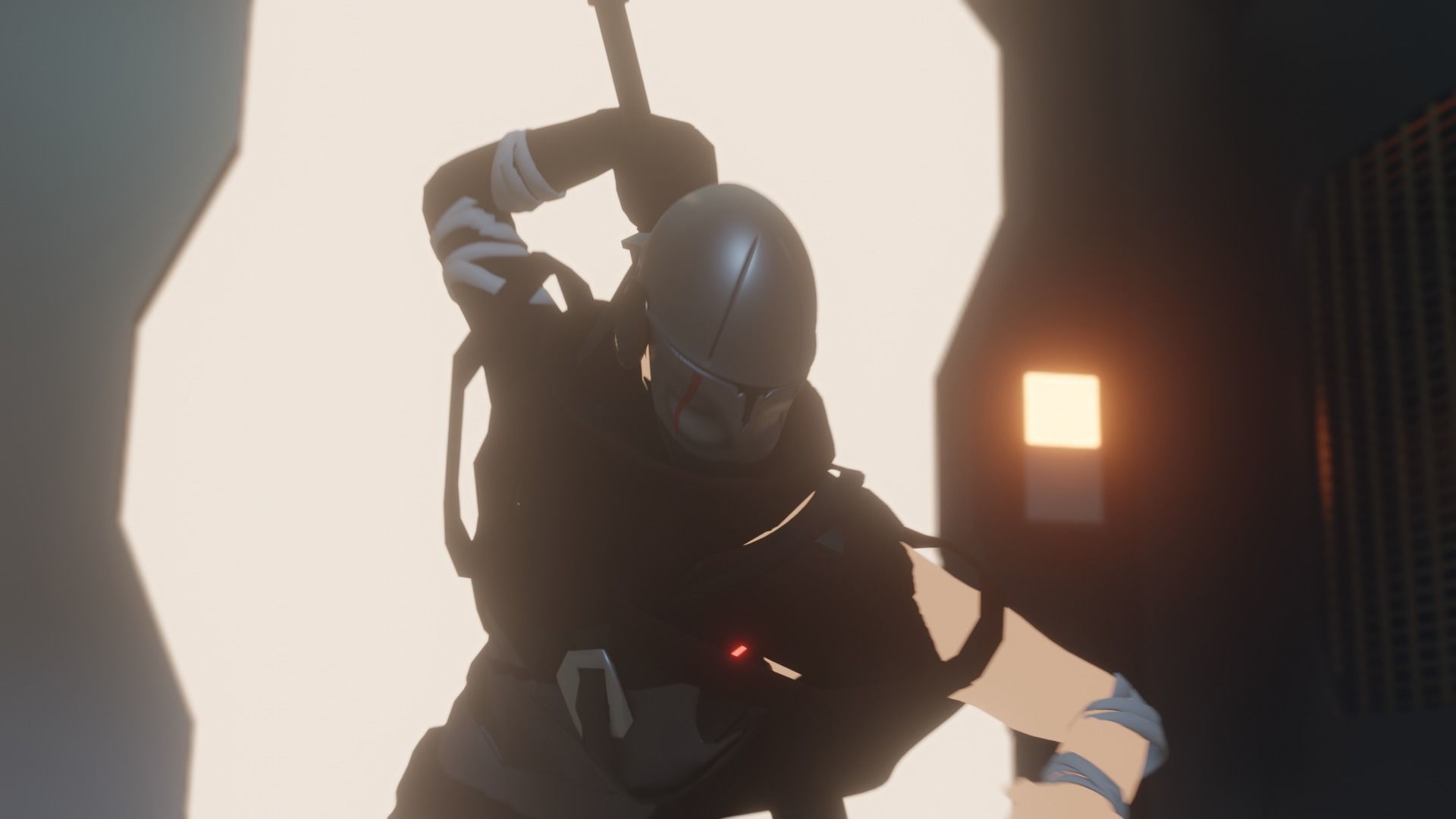 Cyberpunk Ninja Character - Low-poly 3D Model free VR / AR / low-poly ...