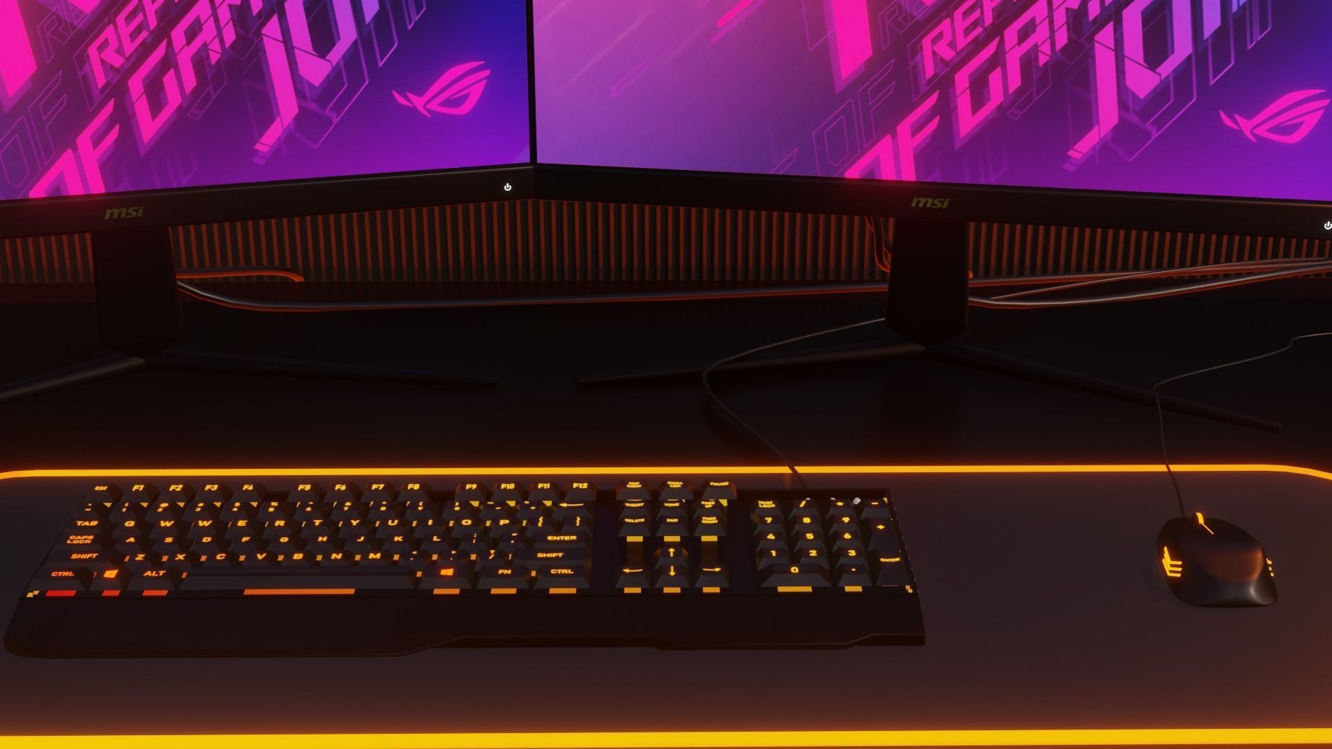 Gaming PC Setup NZXT 3D model | CGTrader