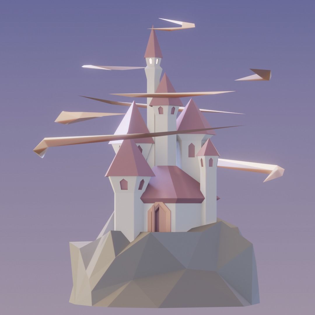 3D model Low Poly Castle VR / AR / low-poly | CGTrader