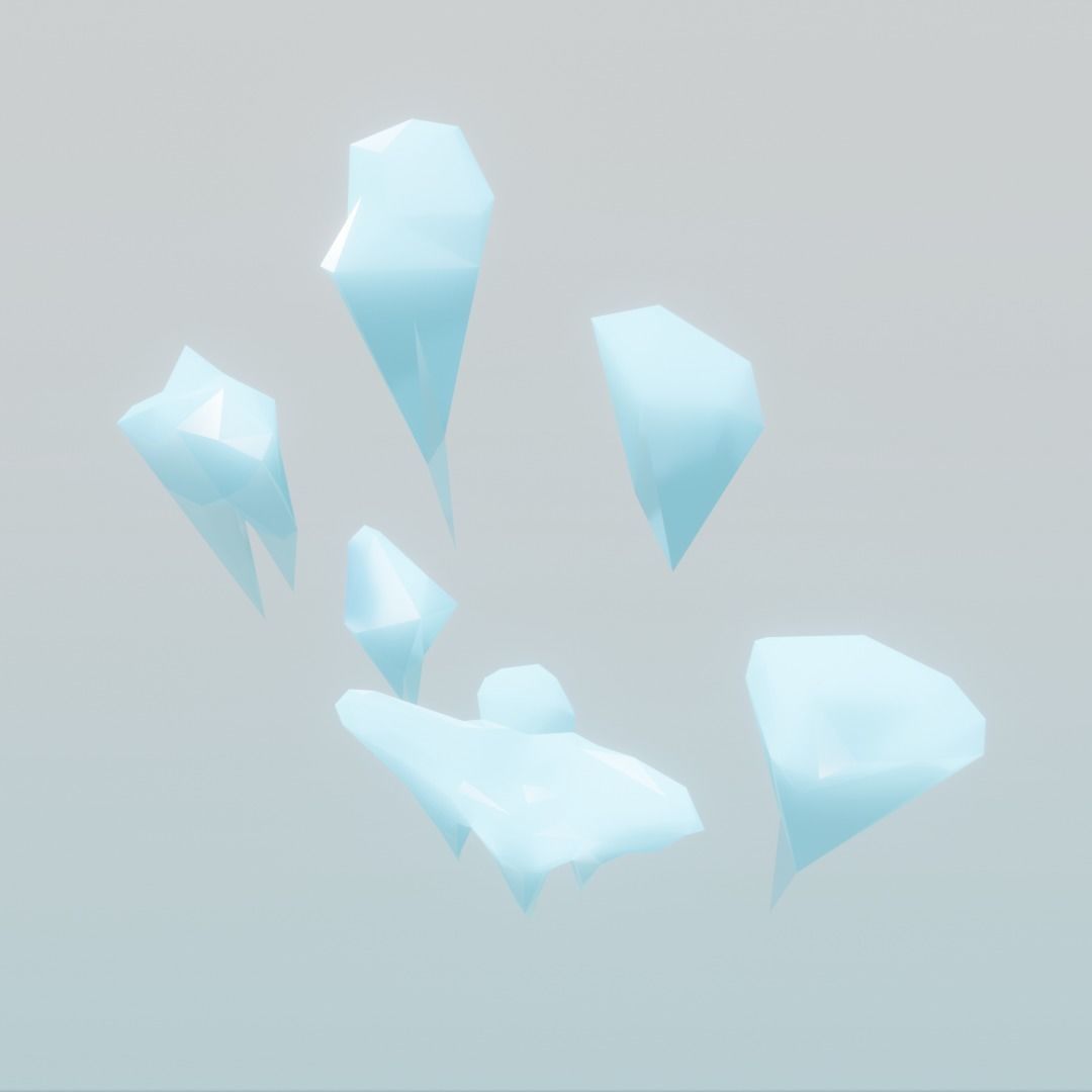 3D model Low Poly Icicles VR / AR / low-poly | CGTrader
