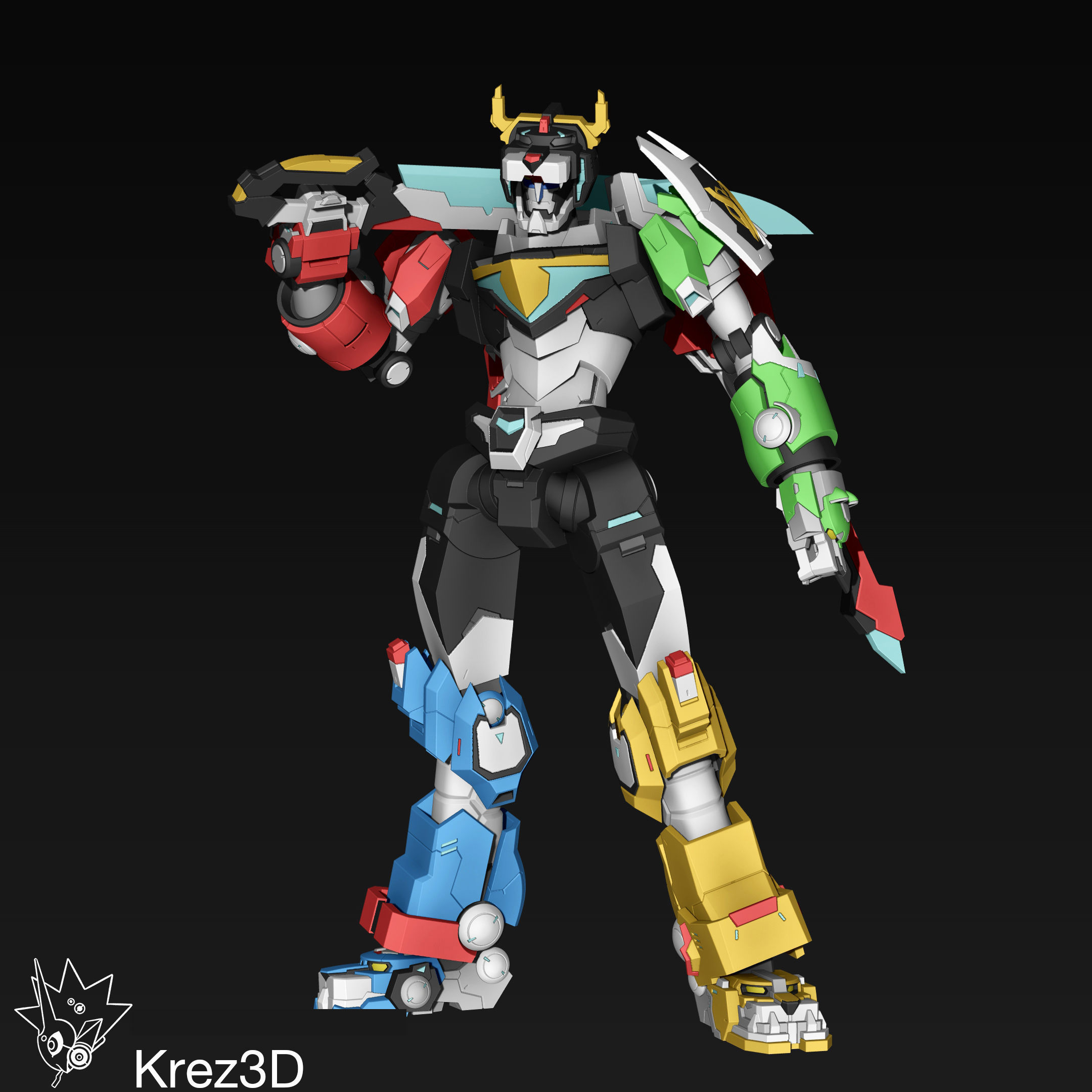 Voltron 3D model 3D printable | CGTrader