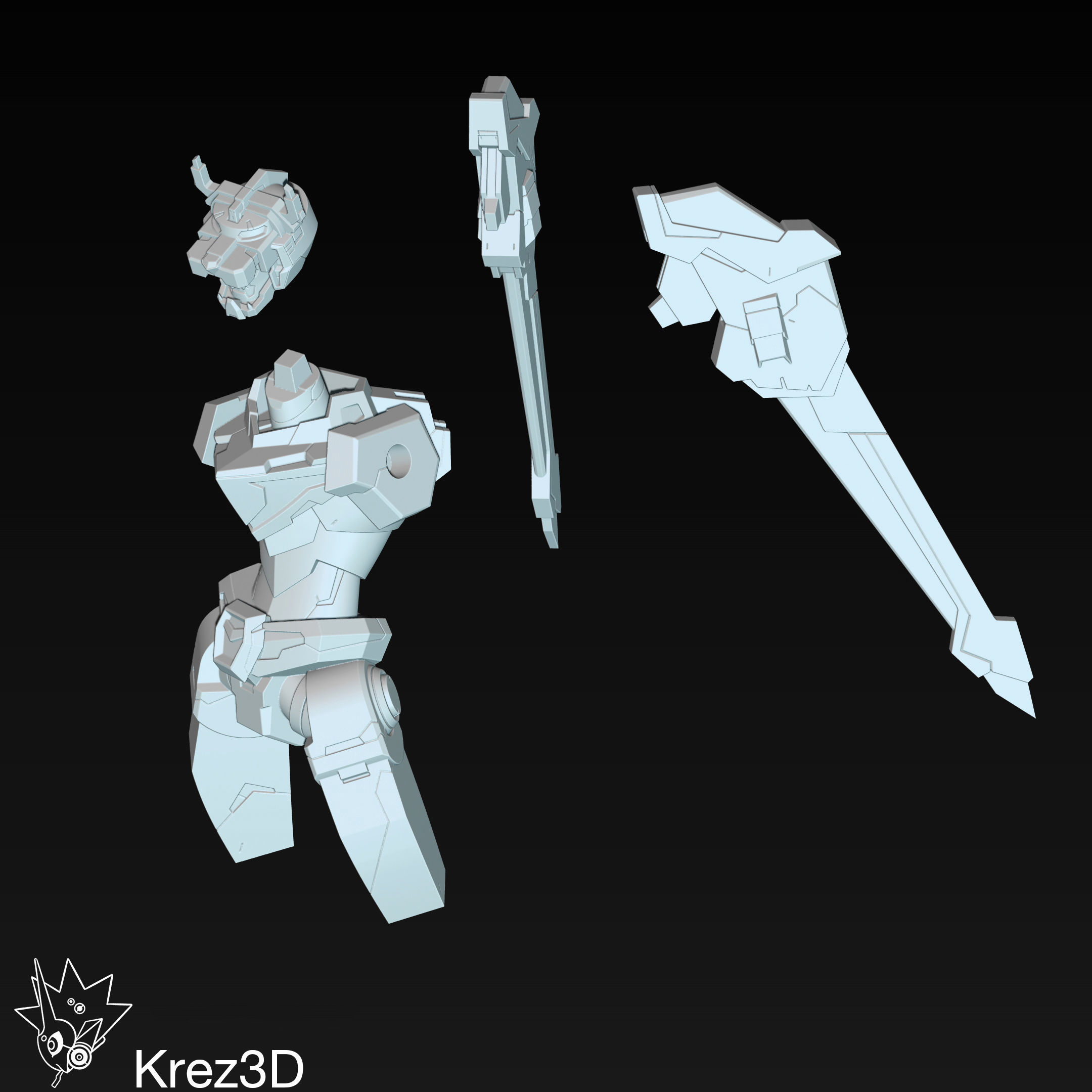 Voltron 3D model 3D printable | CGTrader