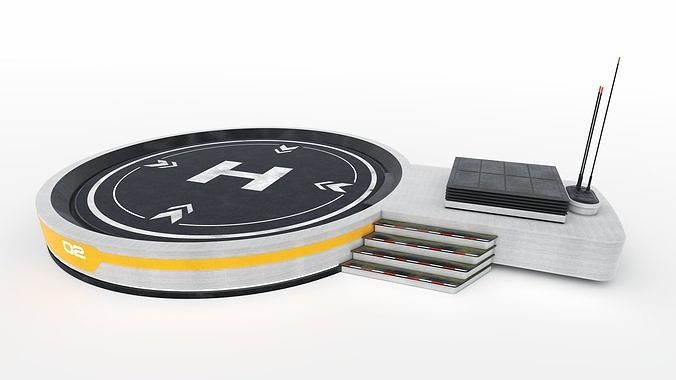 Sci-Fi Landing Pad 02 3D model | CGTrader