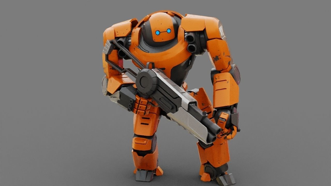 Doom Fighter Rigged character 3D model rigged | CGTrader