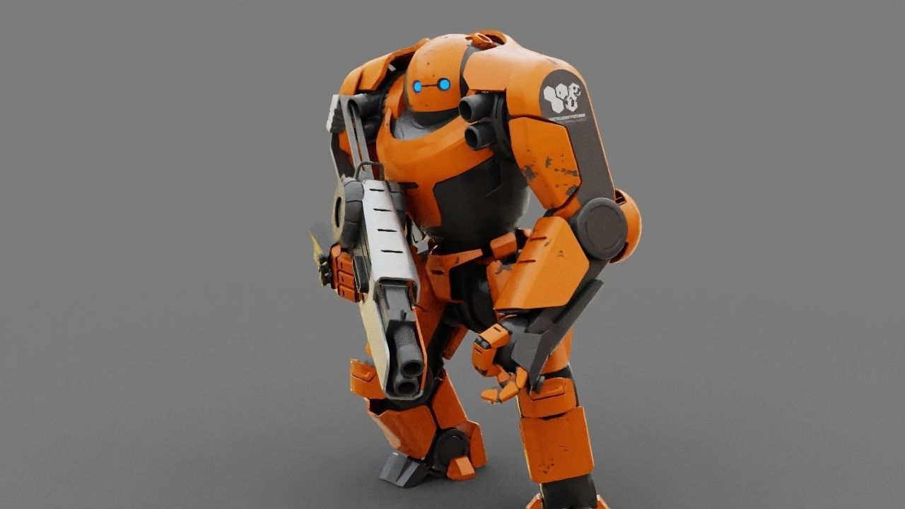 Doom Fighter Rigged character 3D model rigged | CGTrader