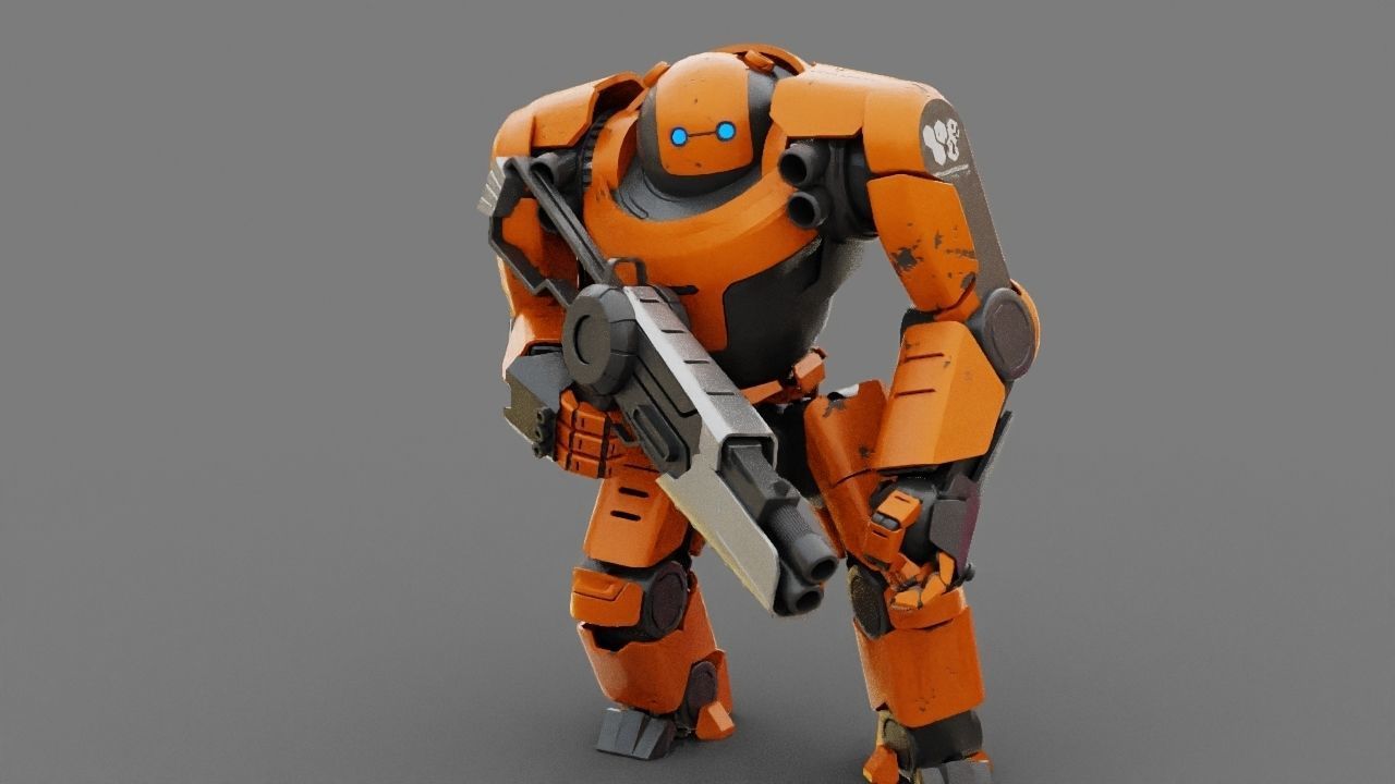 Doom Fighter Rigged character 3D model rigged | CGTrader