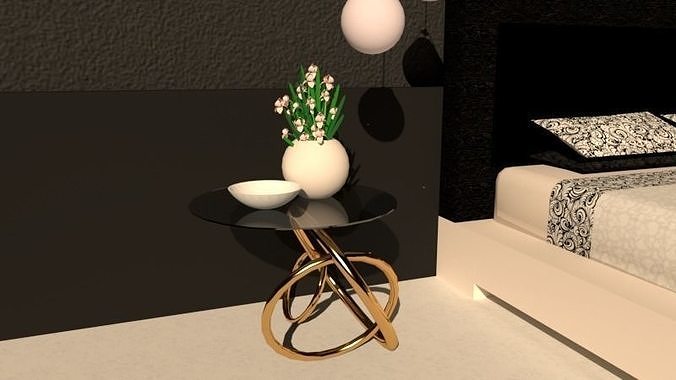 golden circle table 3D model | CGTrader