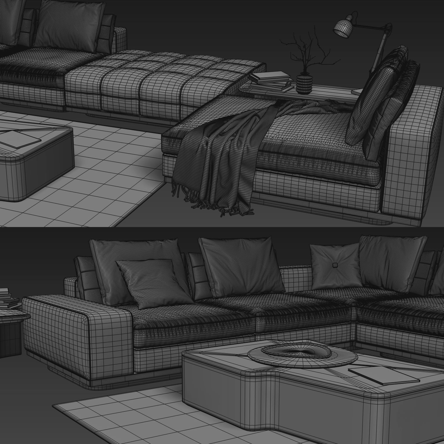 Lawrence Sofa Set 3D model | CGTrader
