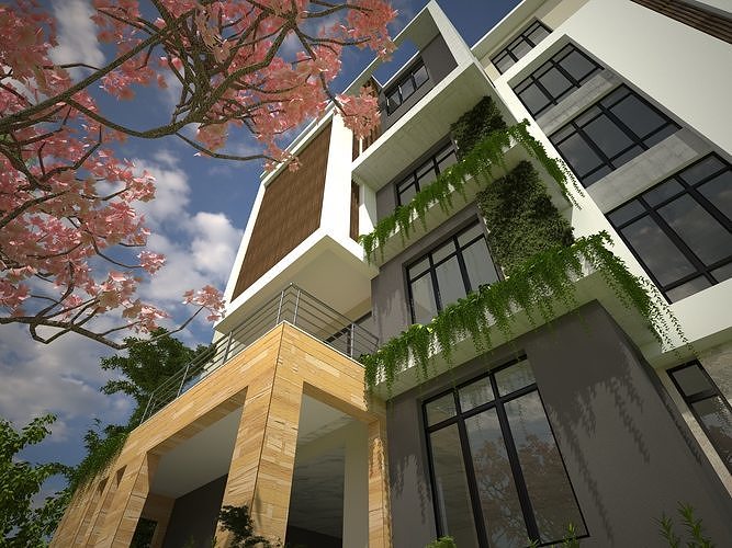 5 storey building 3D model | CGTrader