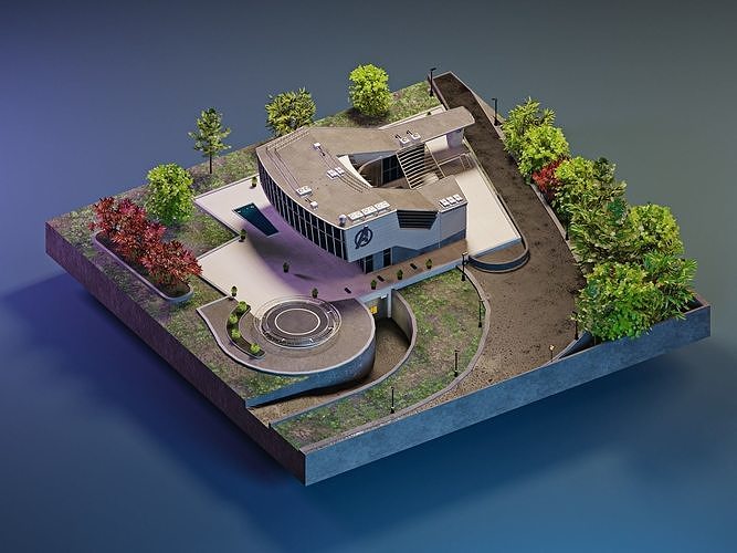 3D model Avengers HQ - Avengers VR / AR / low-poly | CGTrader