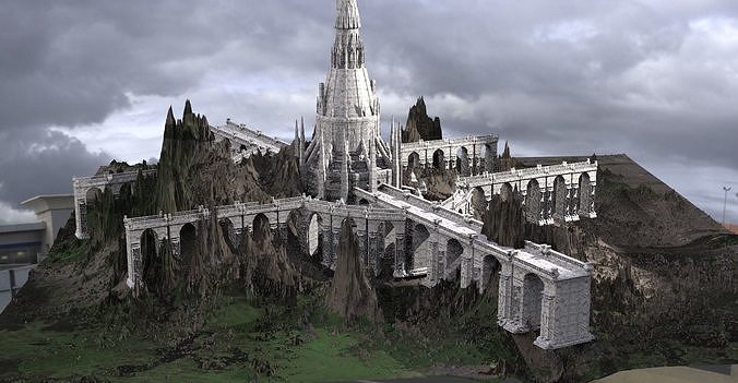 Narnia Mountains Castle 3 3D model | CGTrader