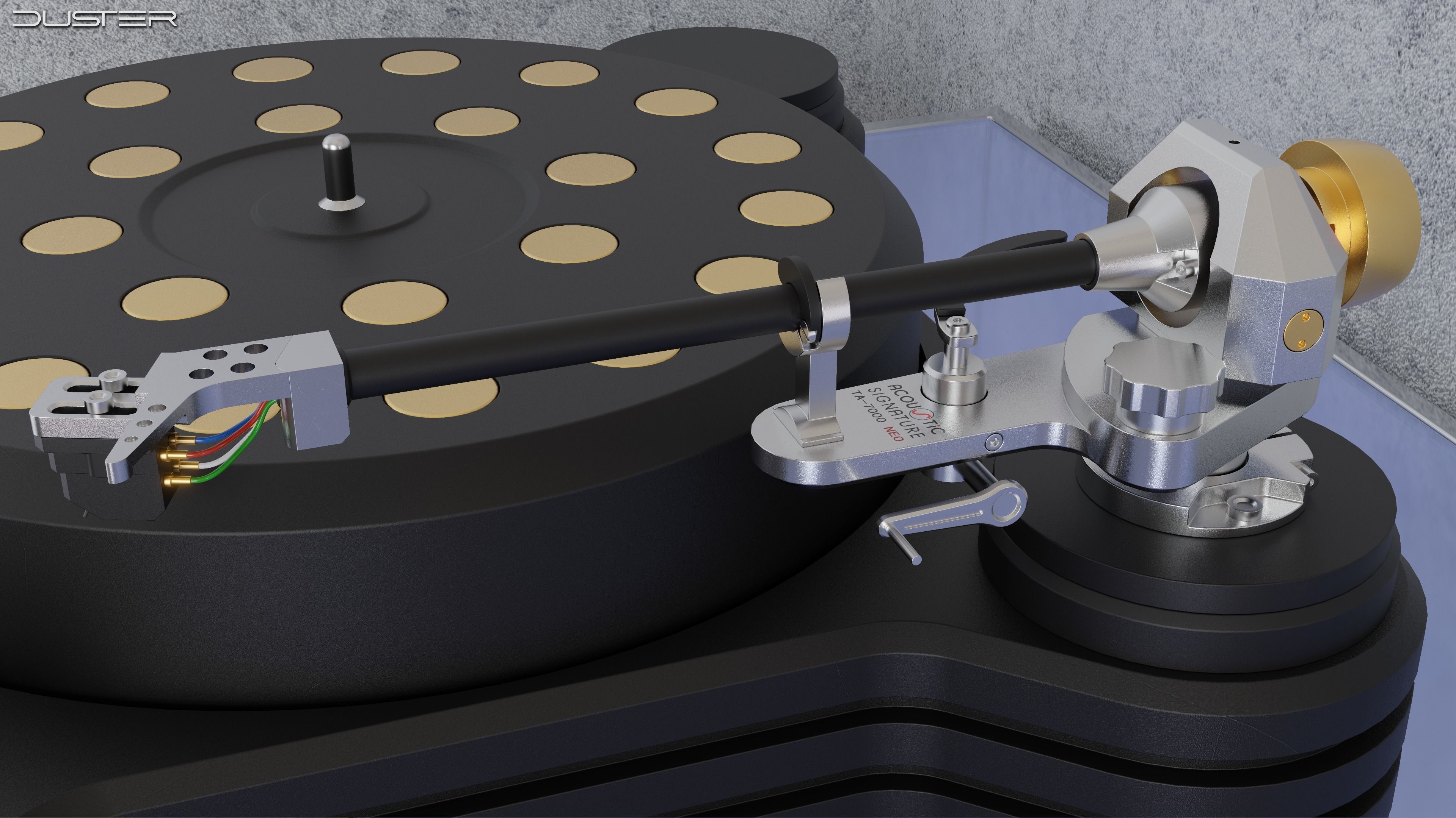 A turntable - gramophone - vinyl record player 3D model | CGTrader