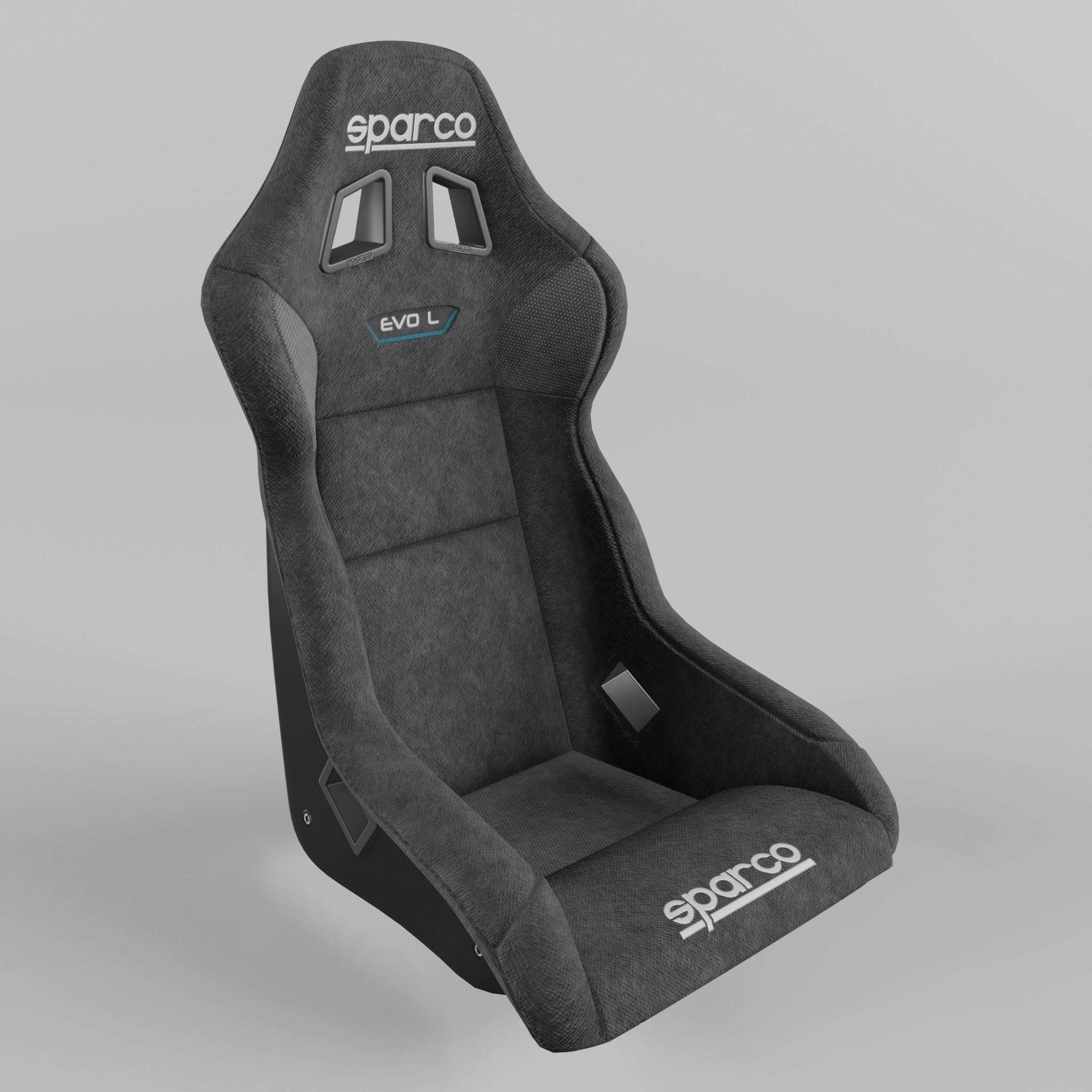 Racing Seat Sparco EVO L QRT Suede 3D model | CGTrader