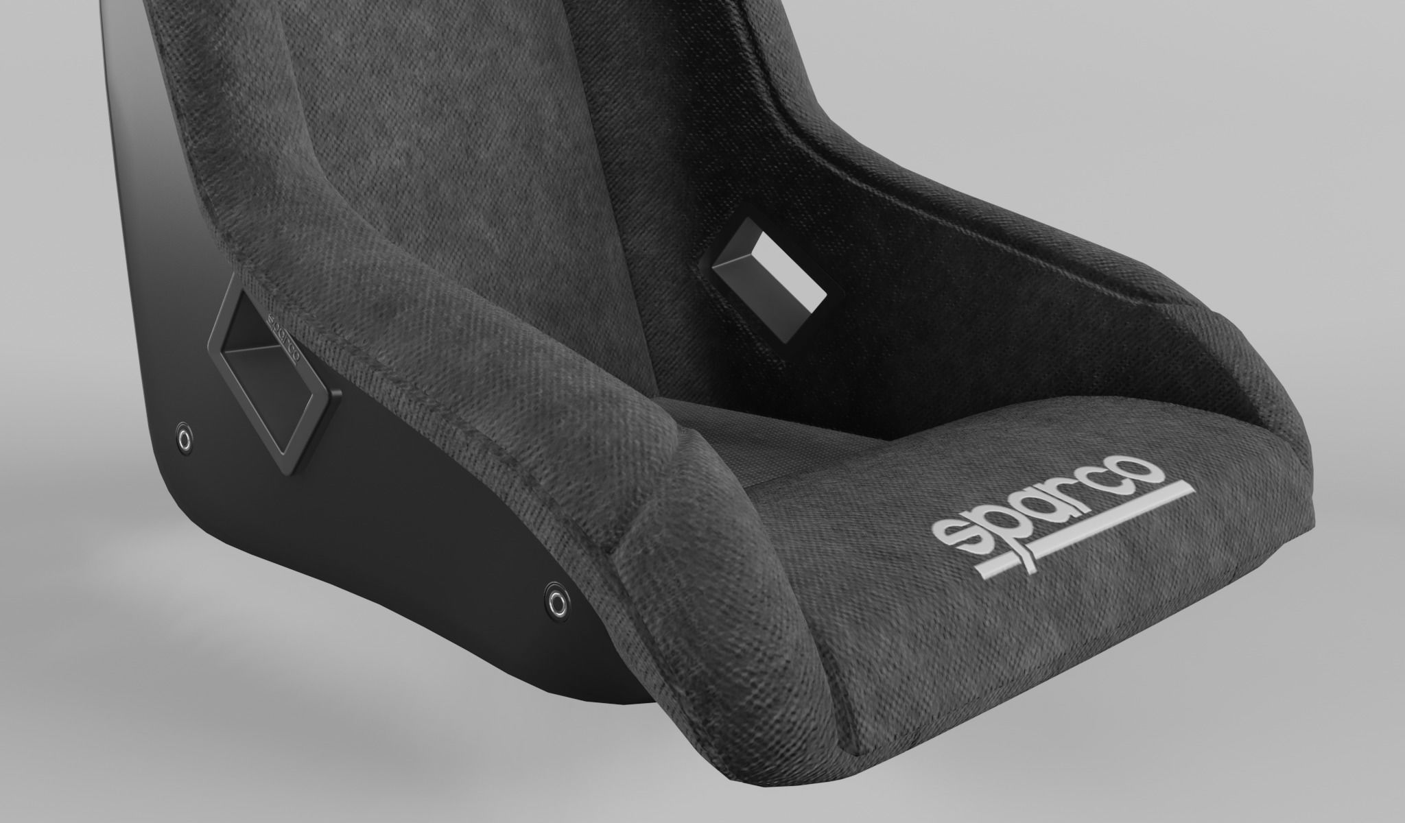 Racing Seat Sparco EVO QRT Suede Black 3D model | CGTrader