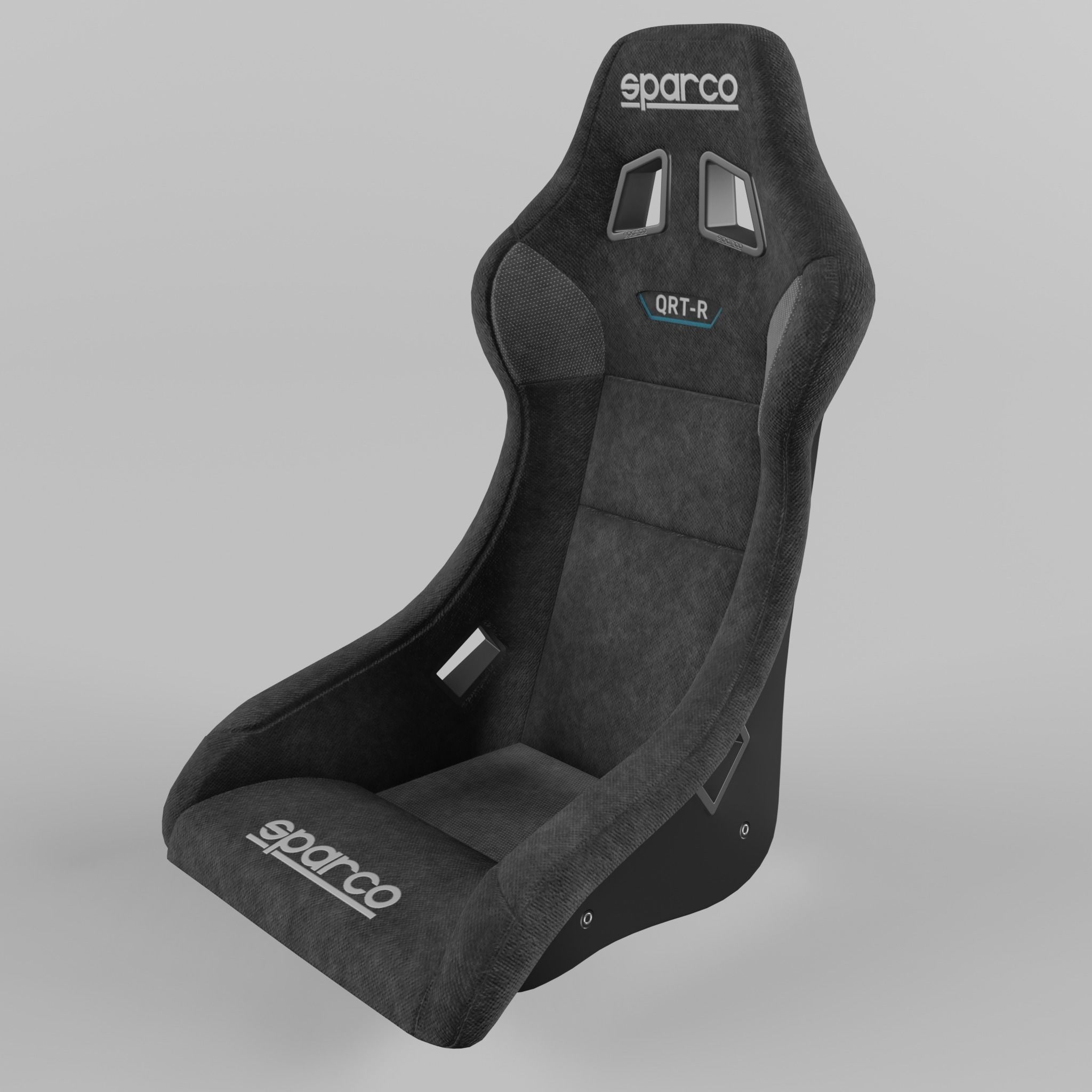 Racing Seat Sparco QRT-R suede Black 3D model | CGTrader