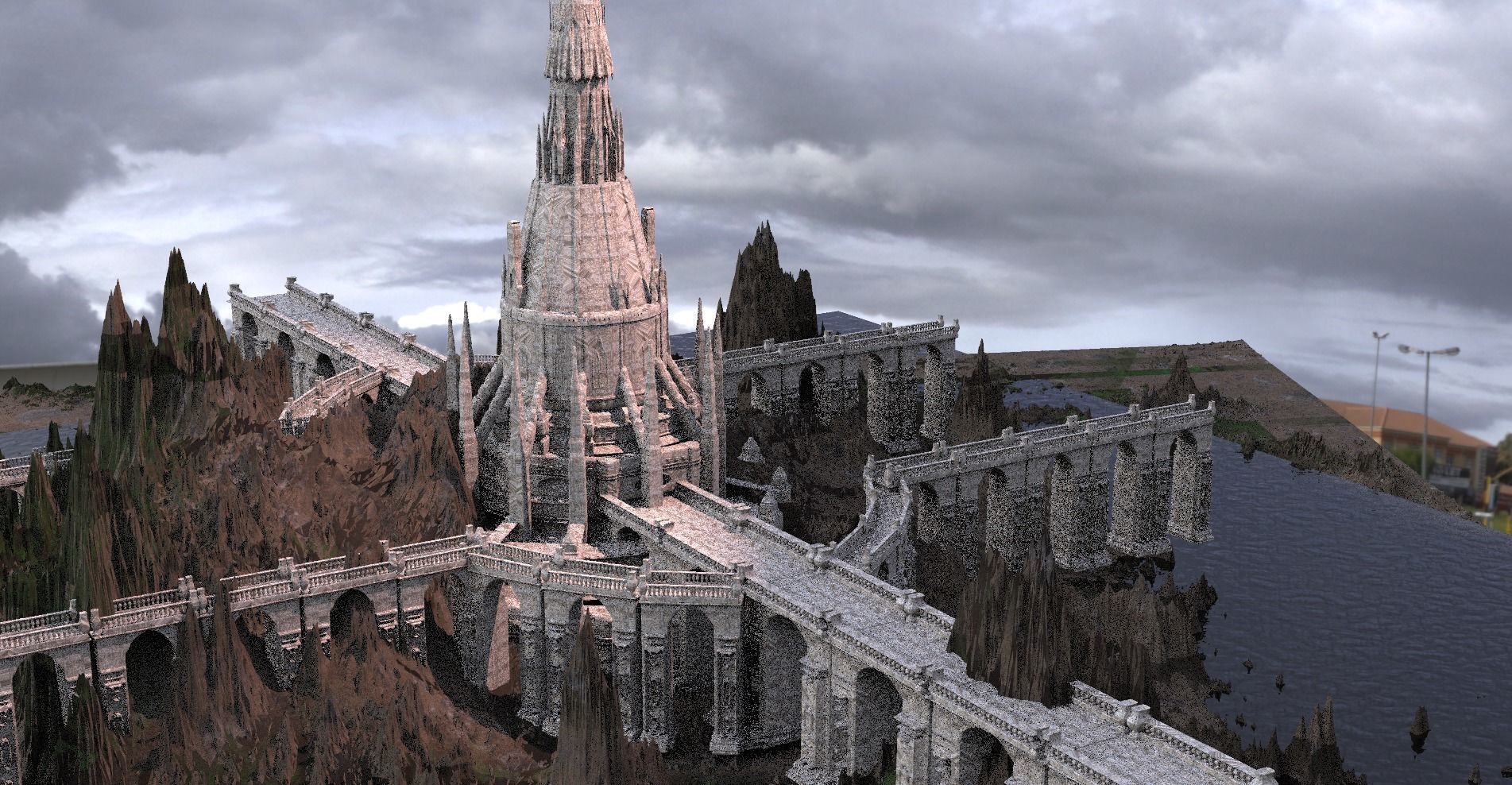 Narnia Mountains Castle 4 3D model | CGTrader